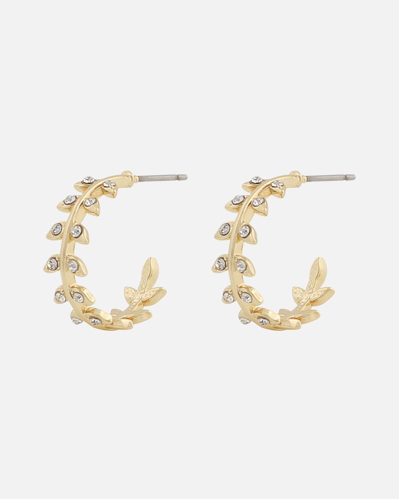 Snö of Sweden Øreringer Minna Small Ring Branch Ear - Gold/ Clear ...