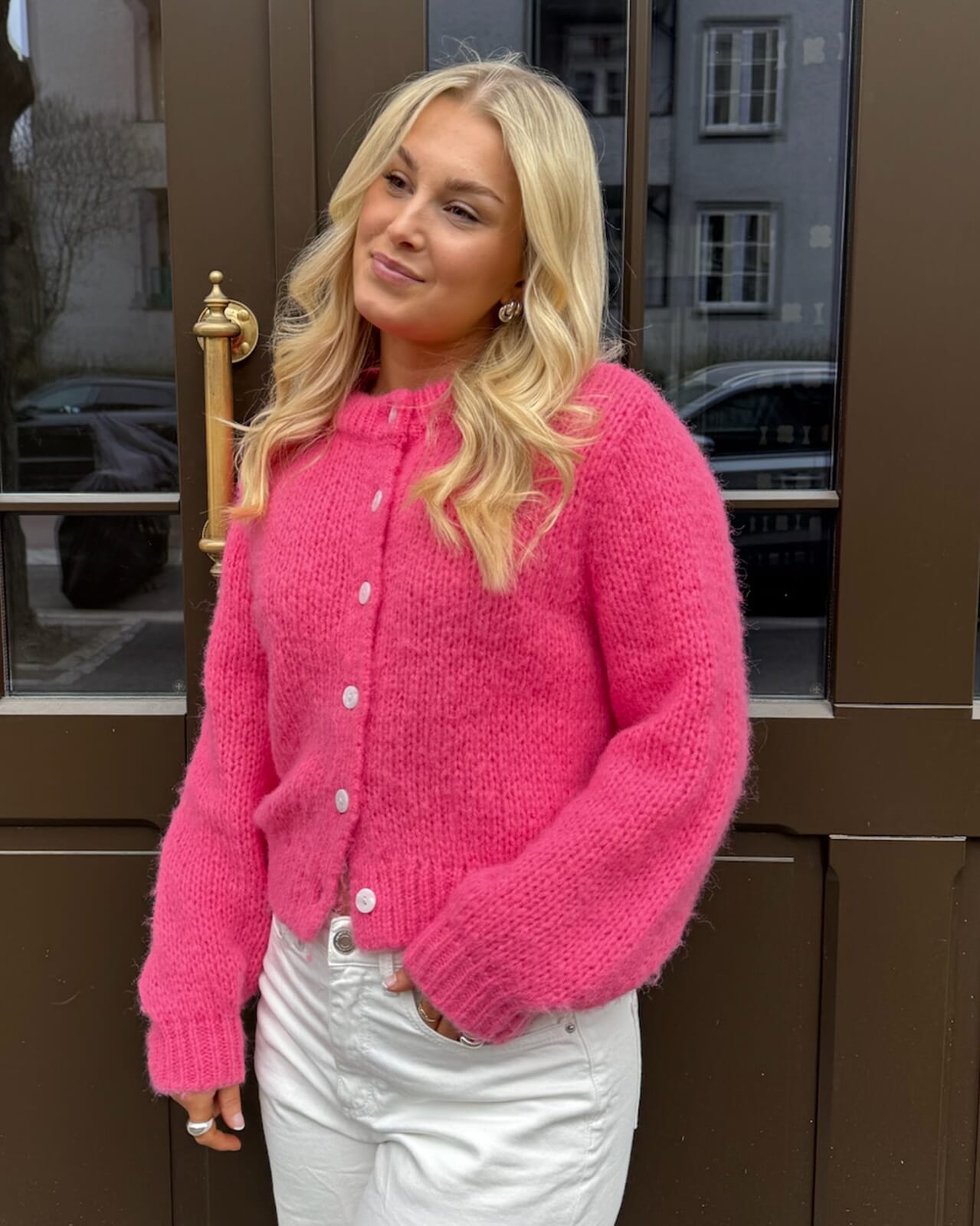 VERO MODA Strikket Cardigan Wilo - Hot Pink
