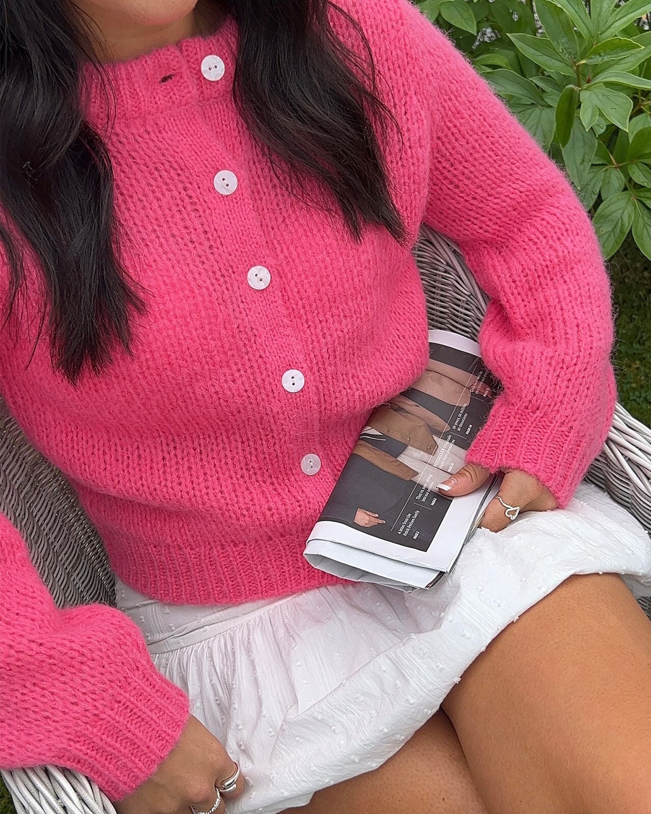 VERO MODA Strikket Cardigan Wilo - Hot Pink