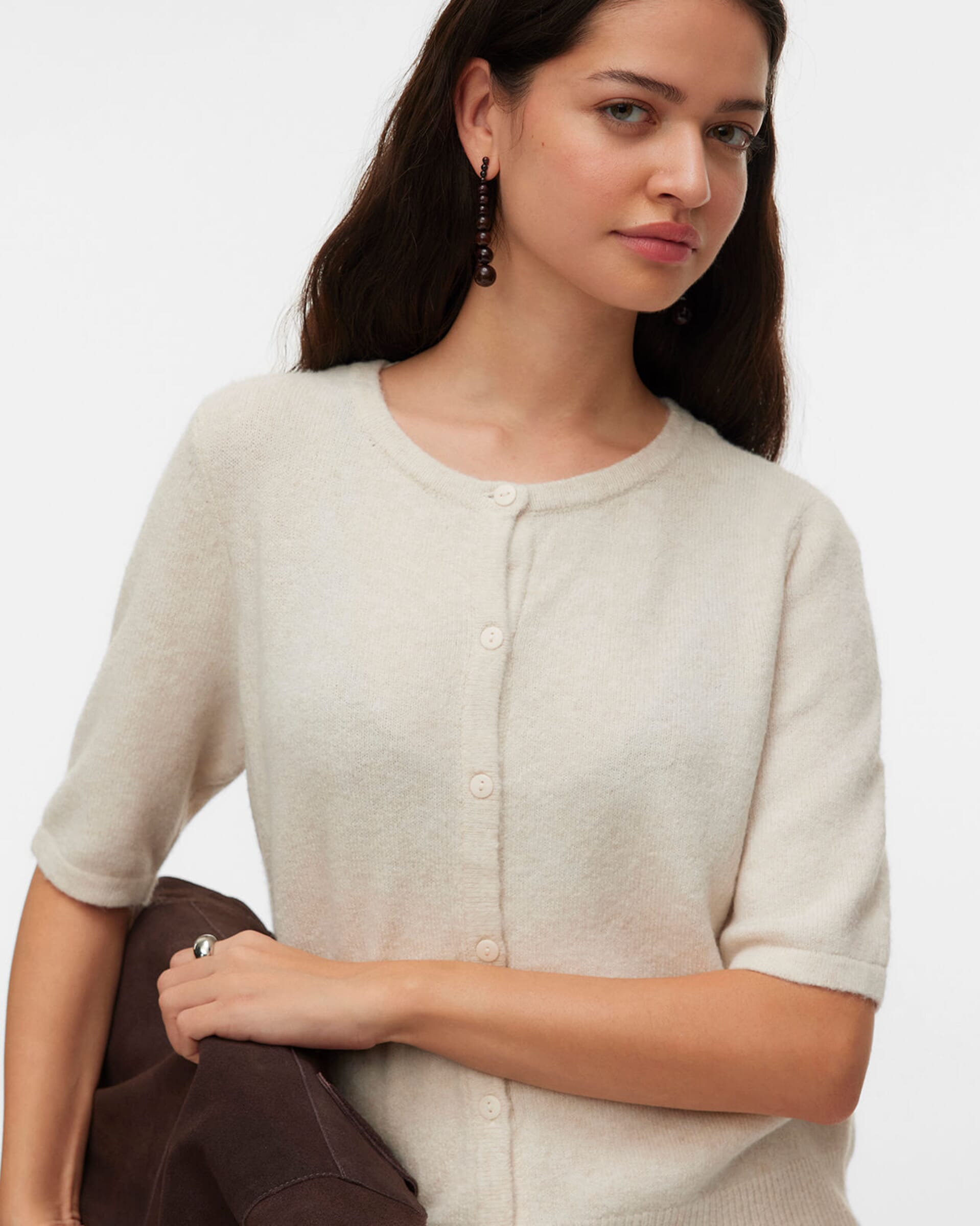 VERO MODA Strikket Cardigan Doffy - Birch Melange