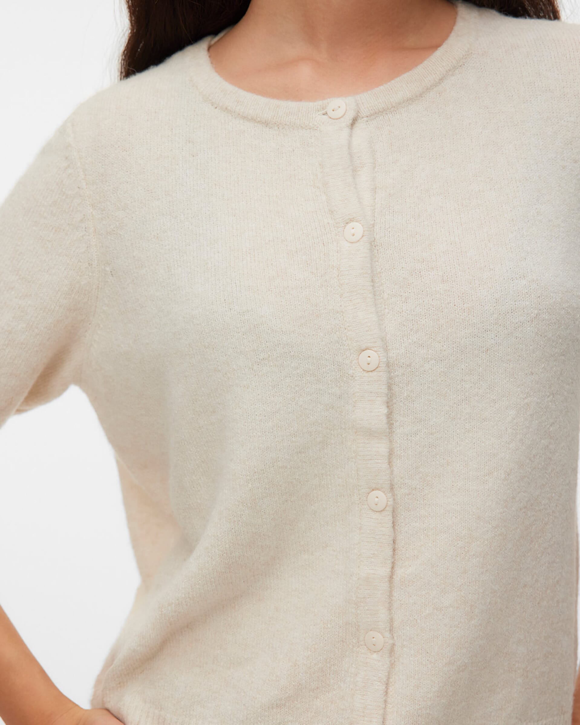 VERO MODA Strikket Cardigan Doffy - Birch Melange