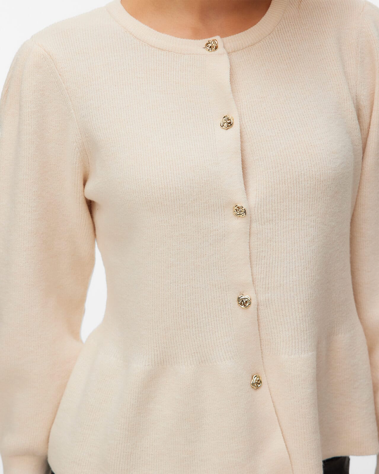 VERO MODA Cardigan Light - Eggnog/ White Melange
