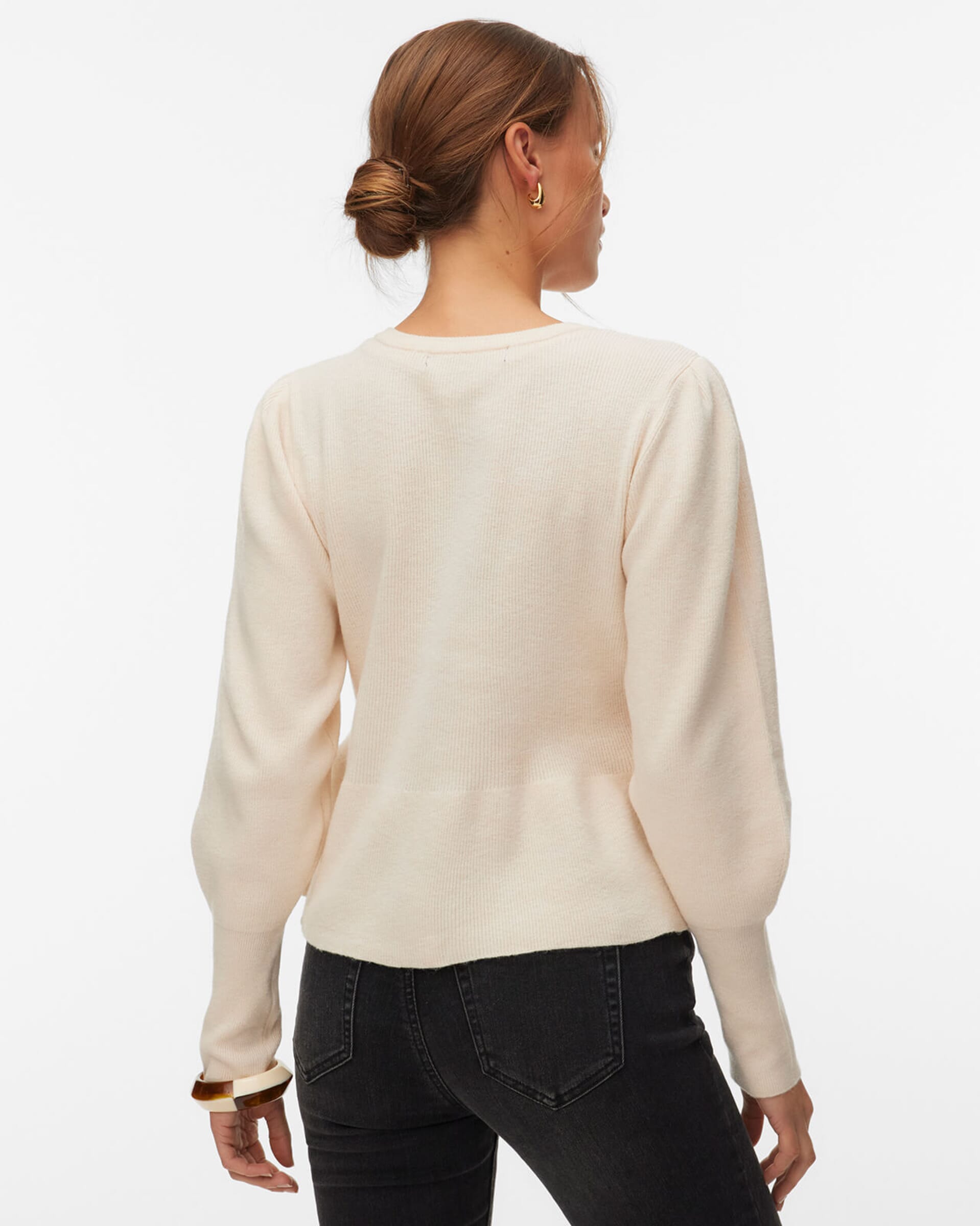 VERO MODA Cardigan Light - Eggnog/ White Melange