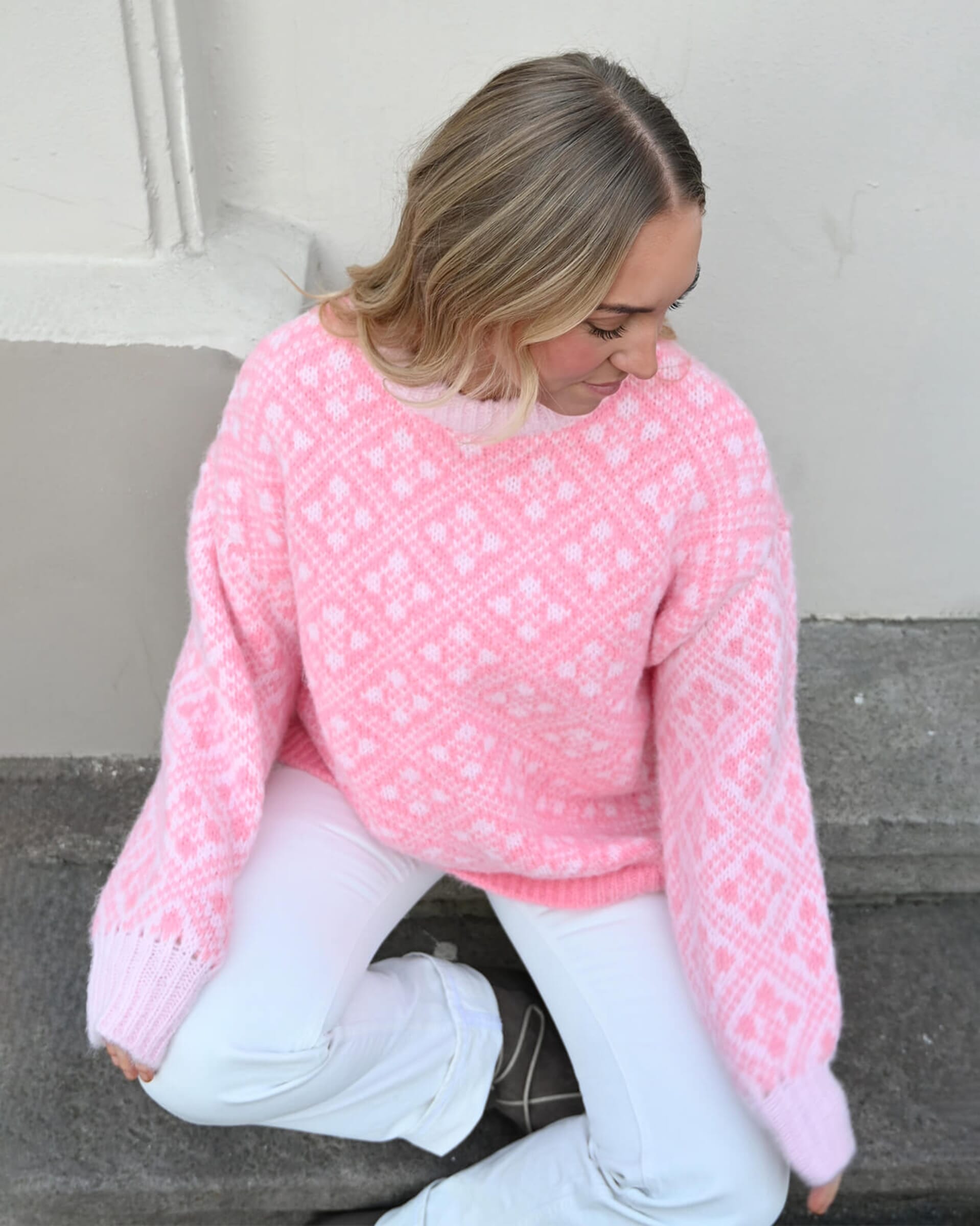 VERO MODA Strikkegenser Inga - Pink A Boo