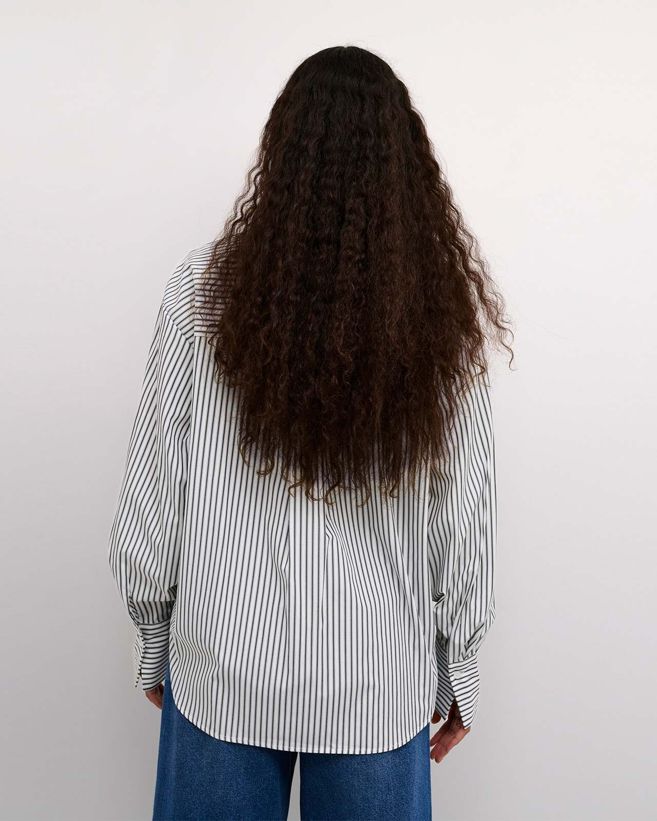 KAFFE Skjorte Jerrie Shirt - White/ Black Stripe