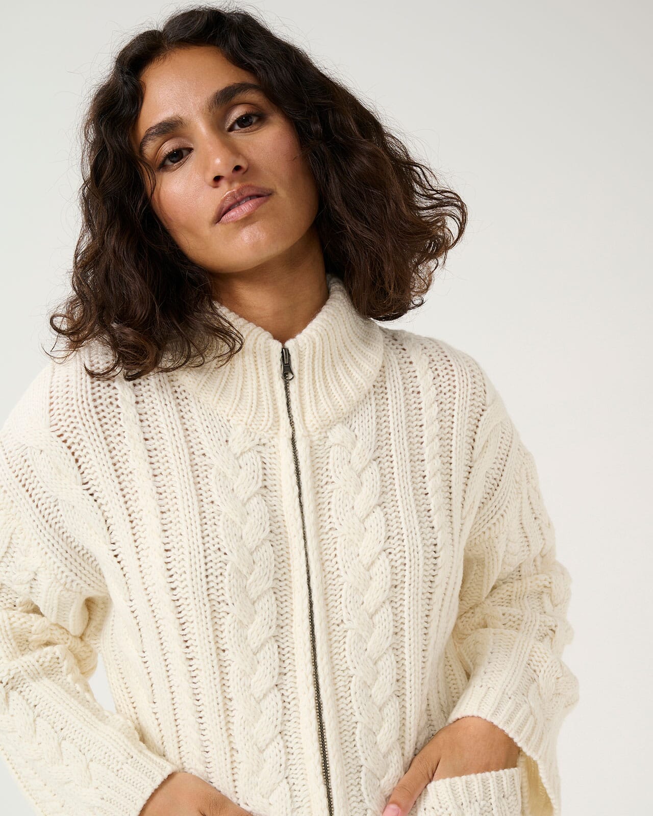 KAFFE Cardigan Lidda Ullmiks - Turtledove