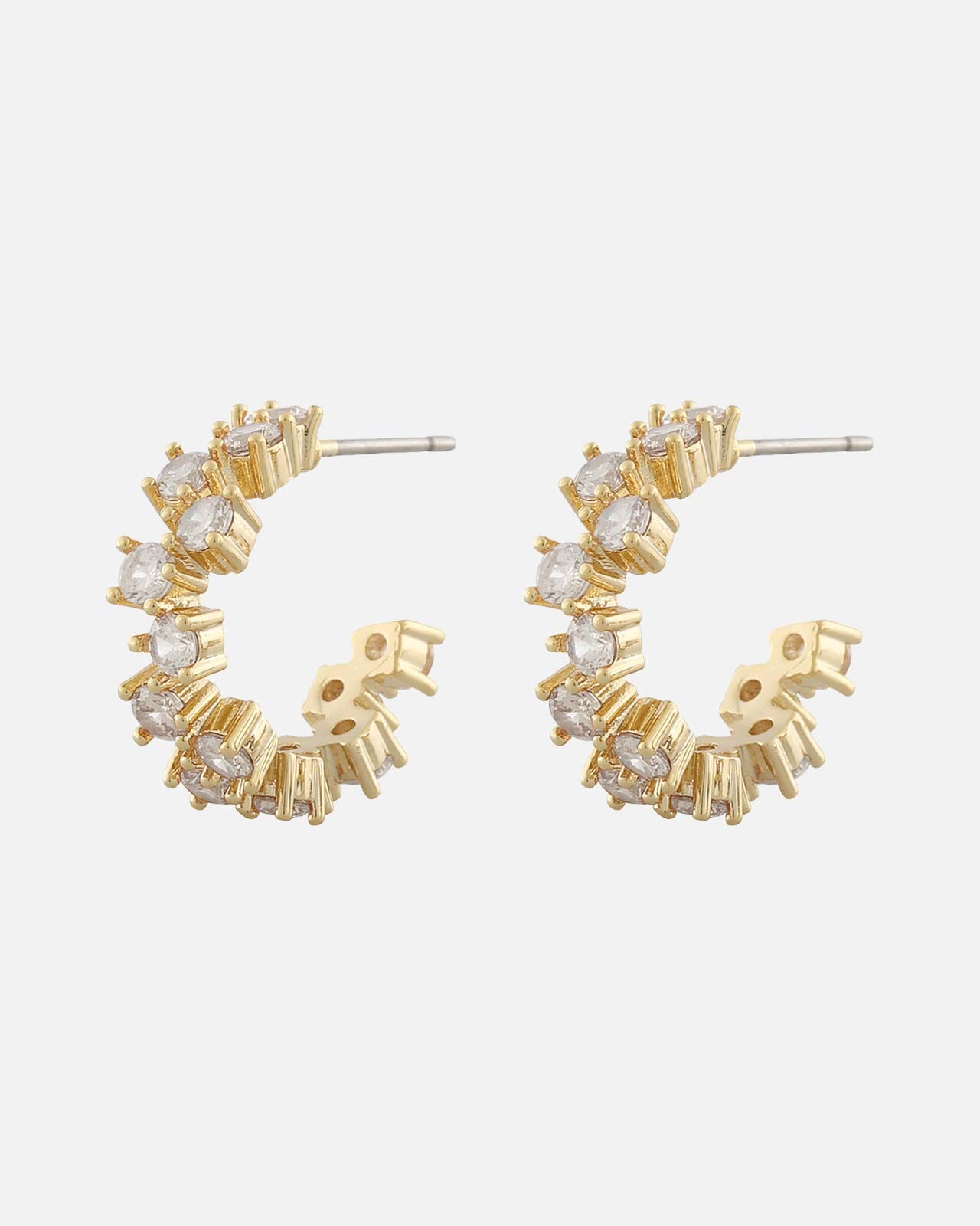 Snö of Sweden Øreringer Nuit Oval Ear - Gold/ Clear | Smykker | FLOYD.no