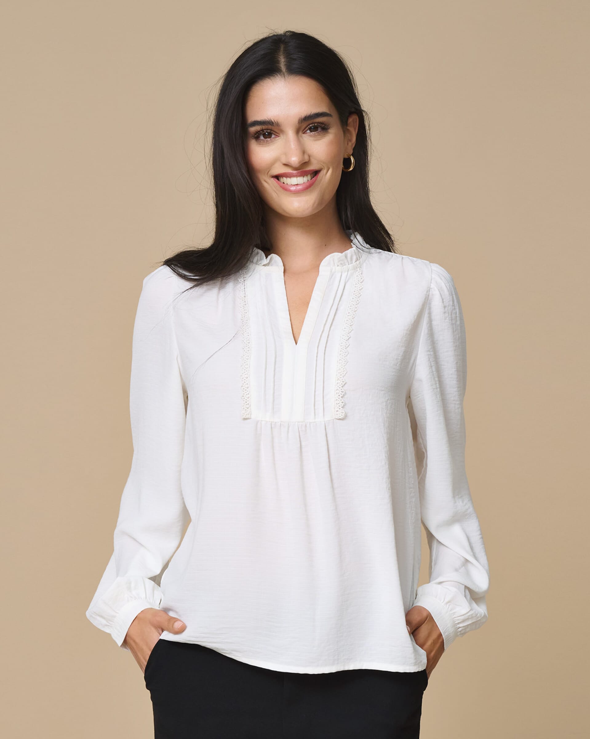 JDY Bluse Rachel Life - Cloud Dancer