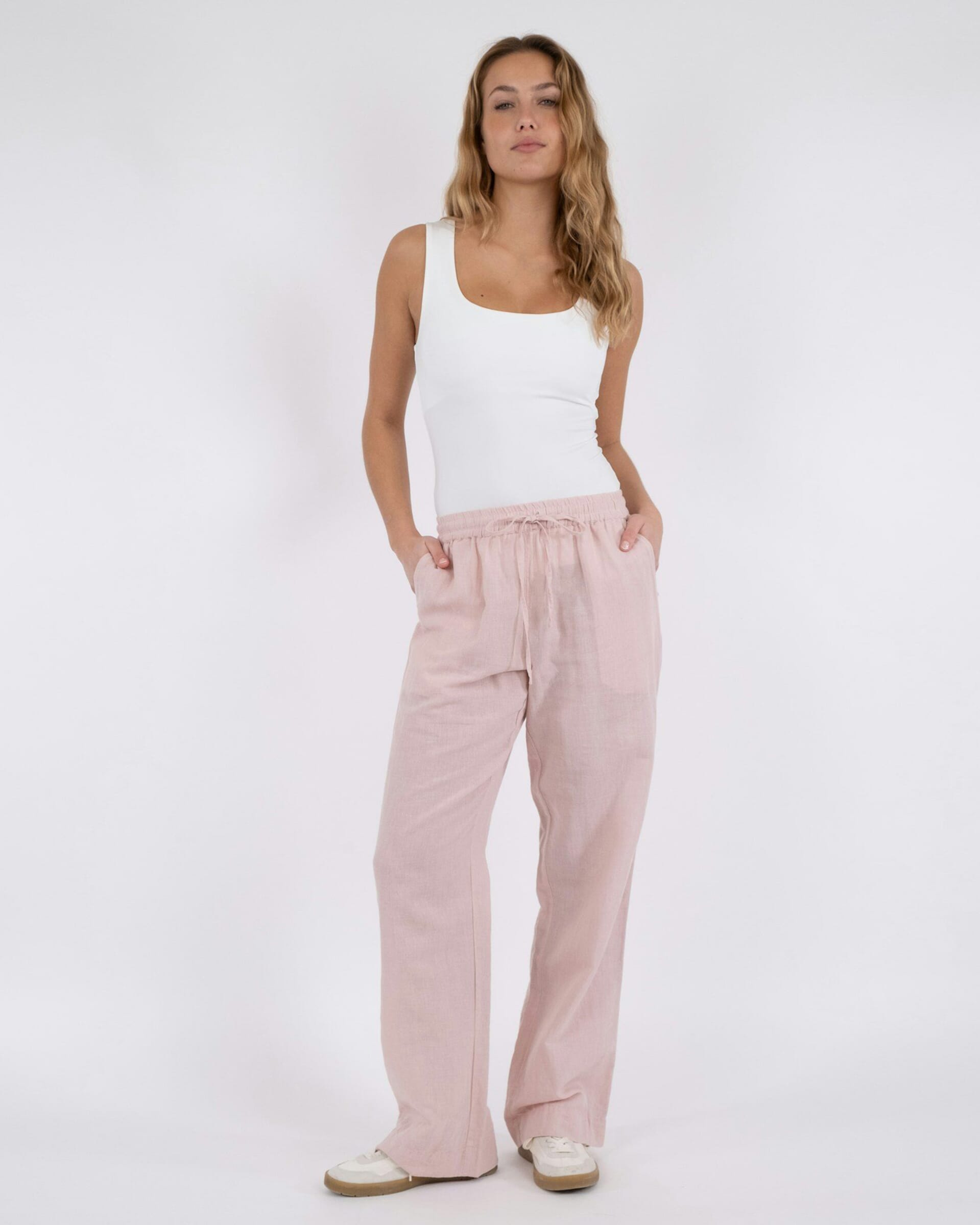 NEO NOIR Bukse Sonar Linmiks - Rose Smoke