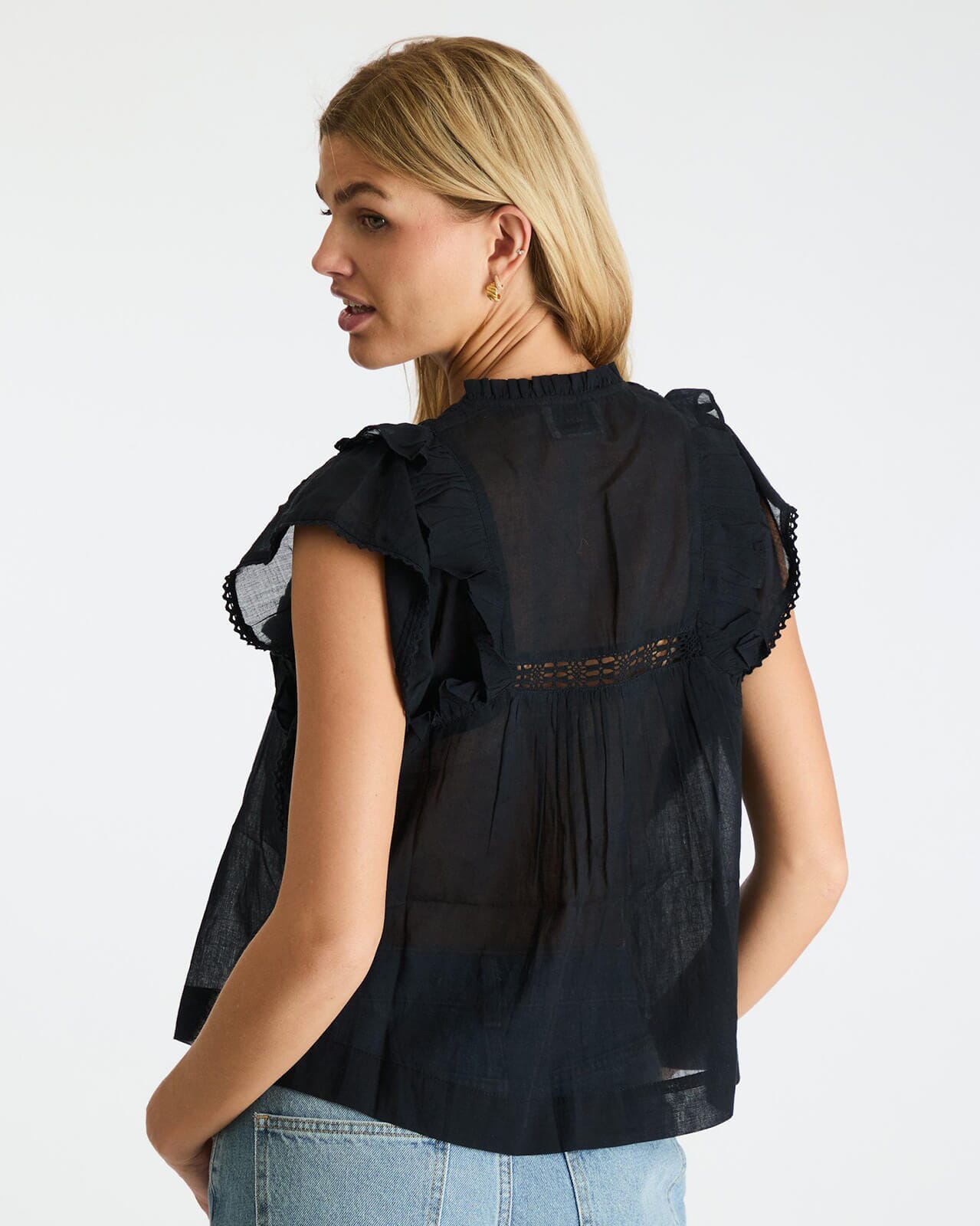 Neo Noir Topp Jayla S Voile - Navy | Topper | FLOYD.no