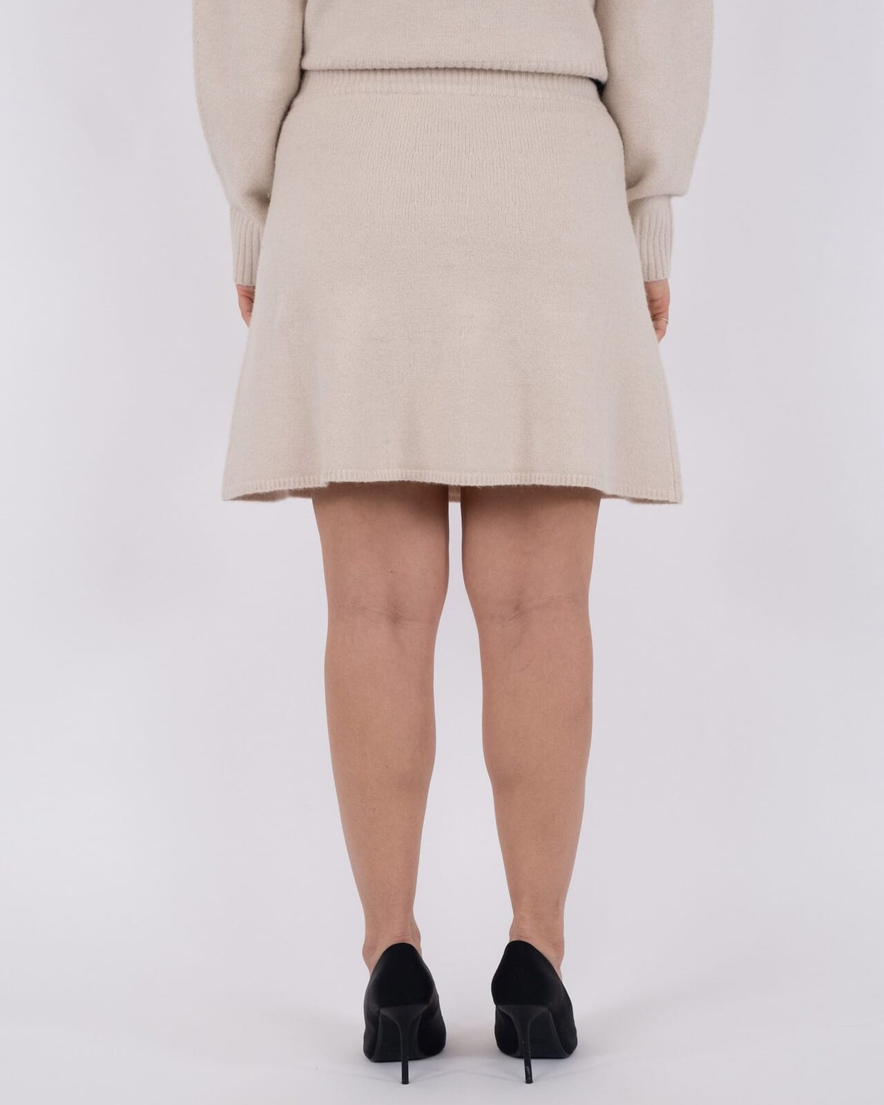 NEO NOIR Strikkeskjørt Gisa Knit - Ivory | Strikkeskjørt til dame ...