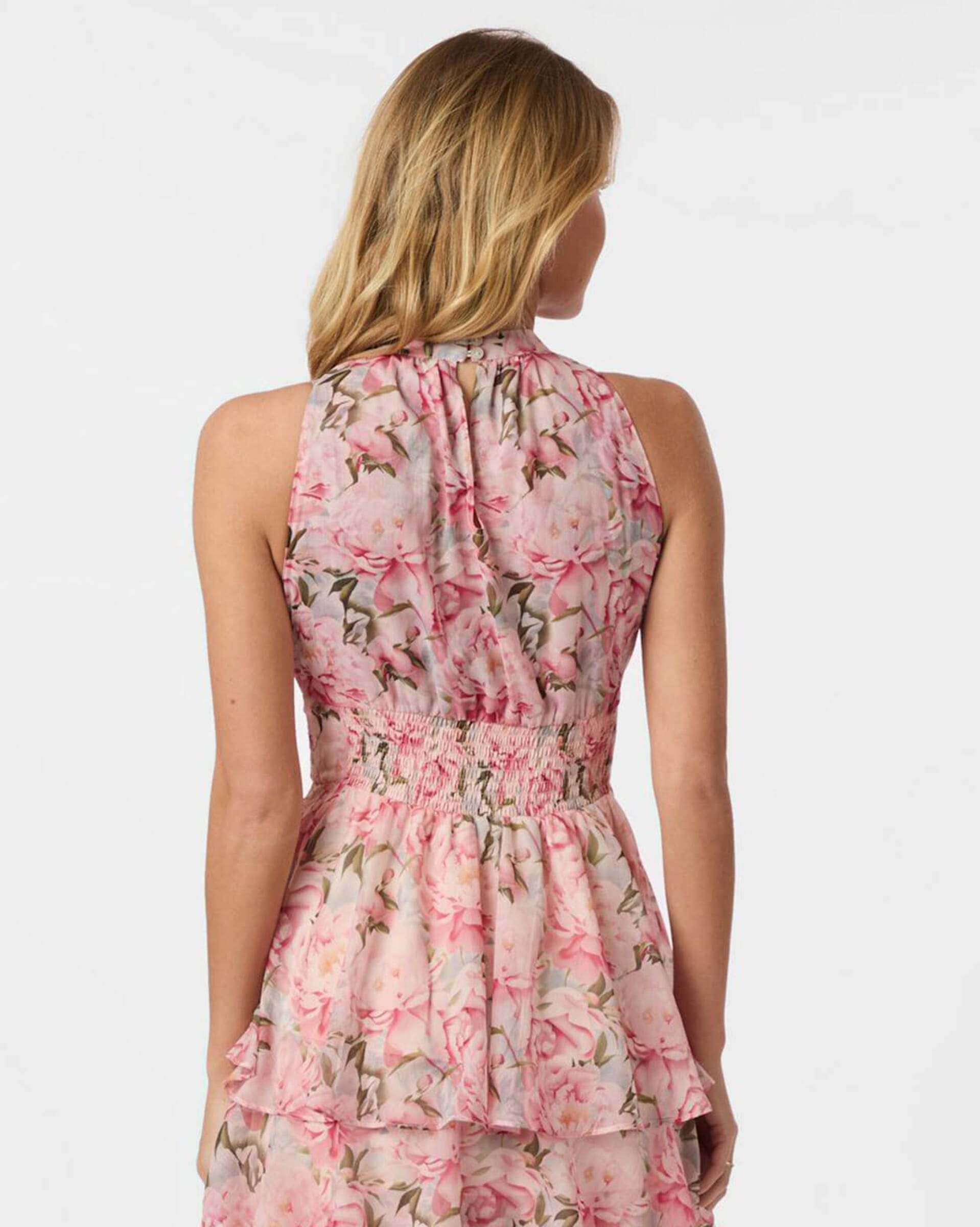 NEO NOIR Maxikjole Marli Flower Chiffon - Rose
