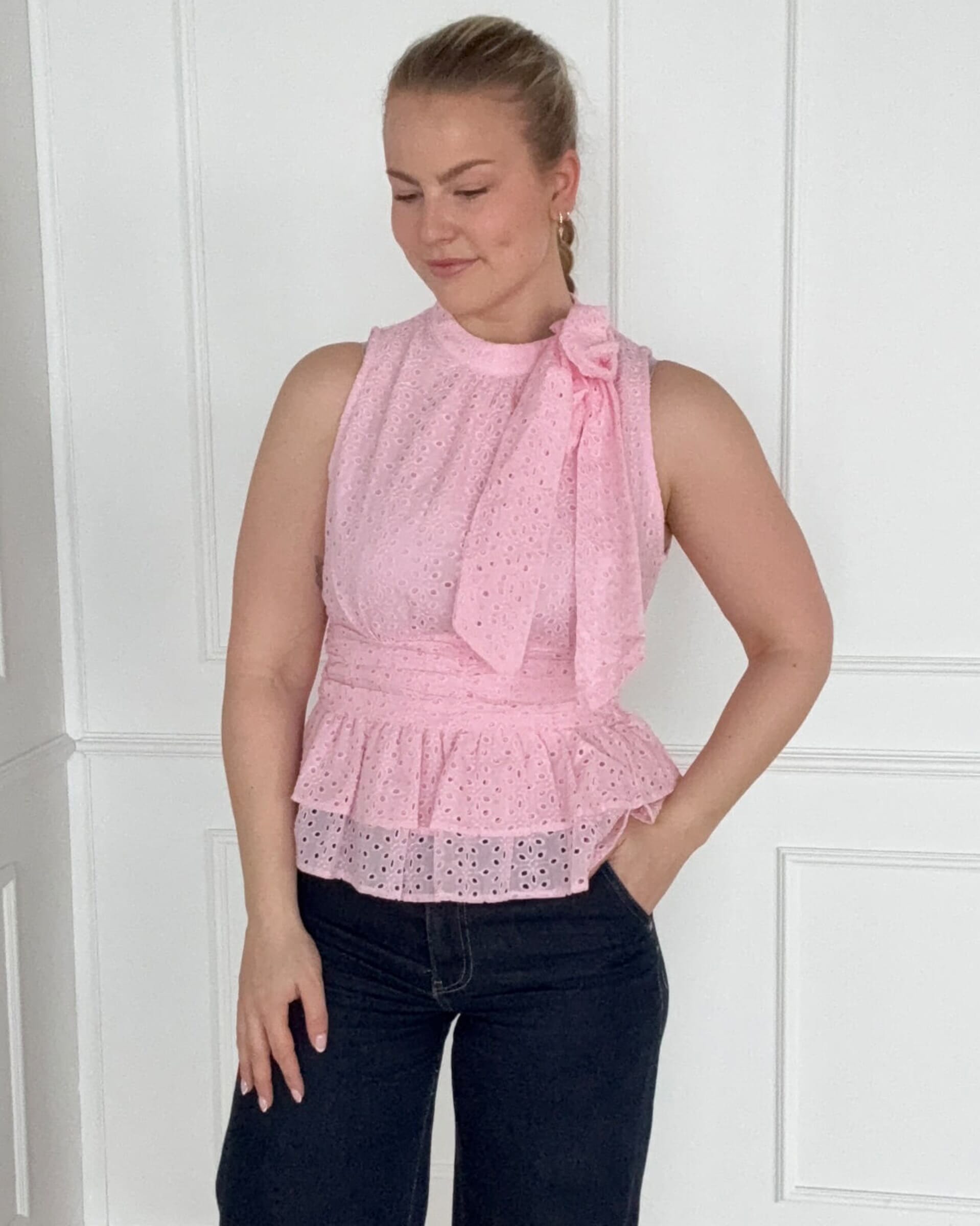 NEO NOIR Topp Ansol Emb - Light Pink