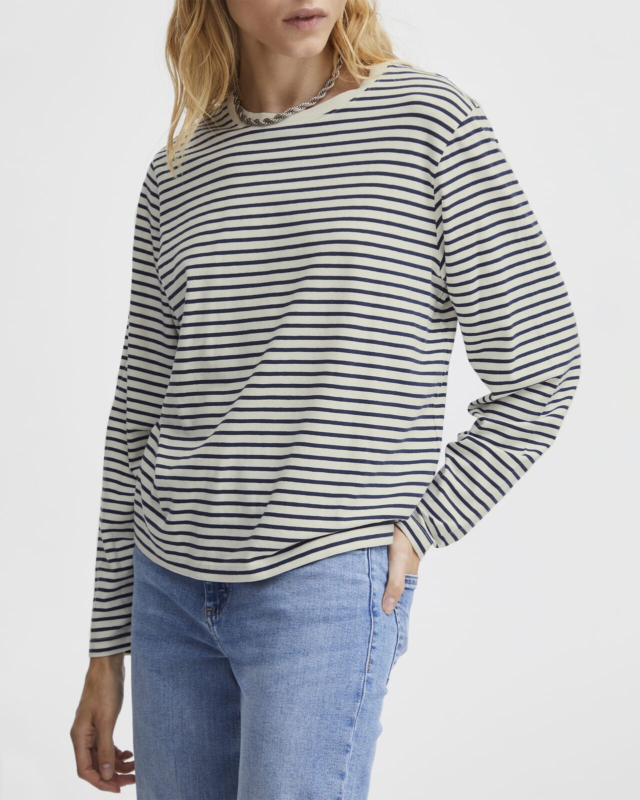 ICHI Topp Mira LS2 - Total Eclipse Stripe | Topper og overdeler til dame | FLOYD.no