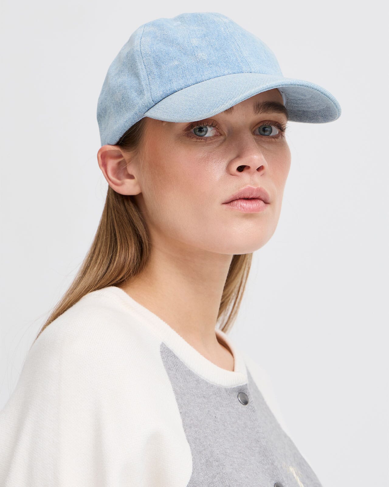 ICHI Caps Khaty - Washed Blue Denim