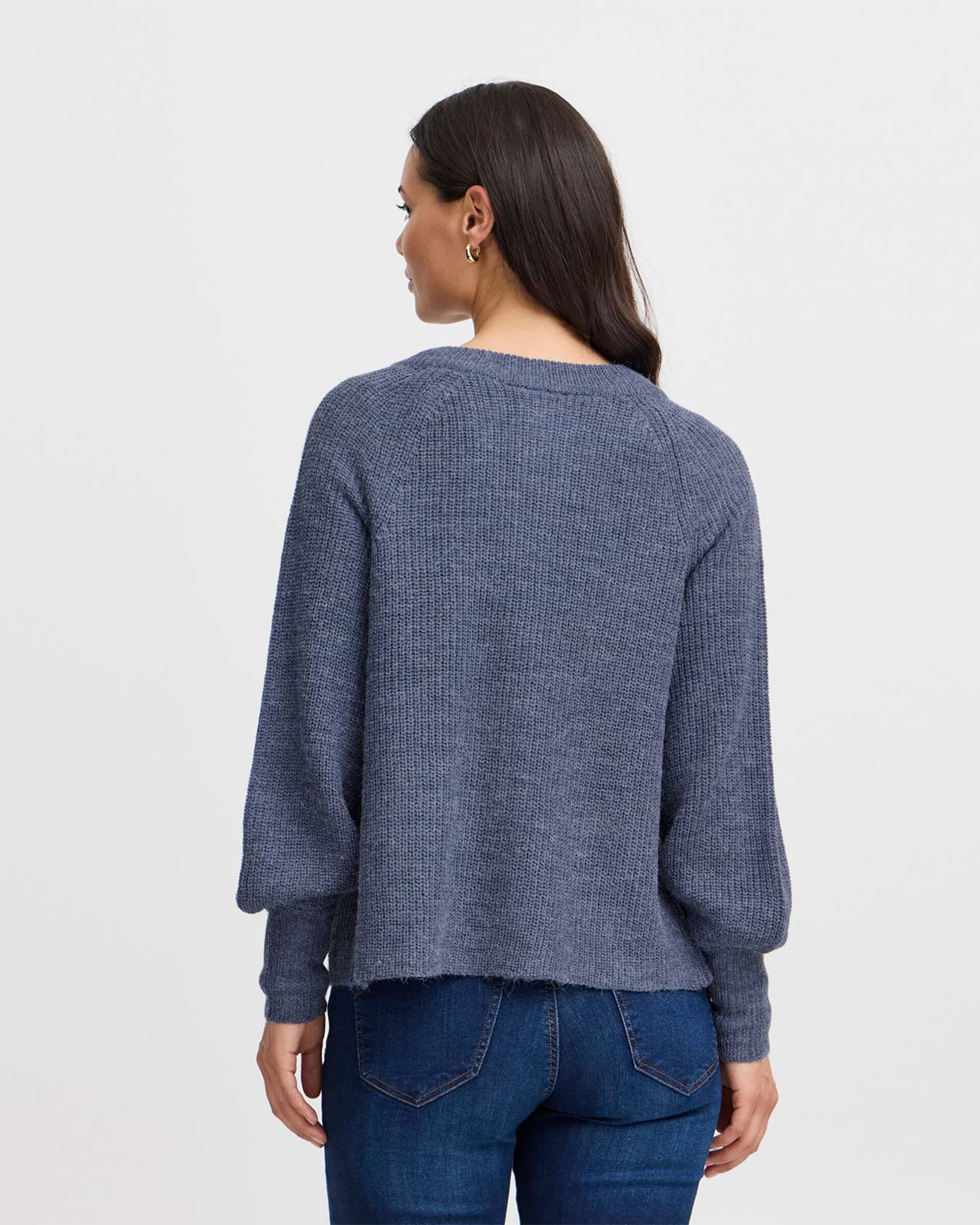 Fransa Cardigan Eretta Car 4 - Vintage Indigo Melange