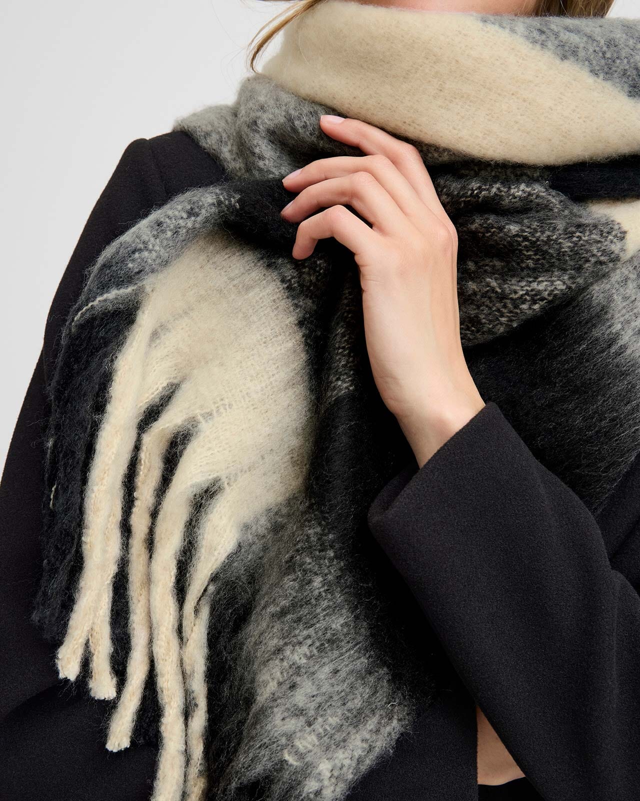 Fransa Skjerf Windy 1 - Black Mix - Skjerf