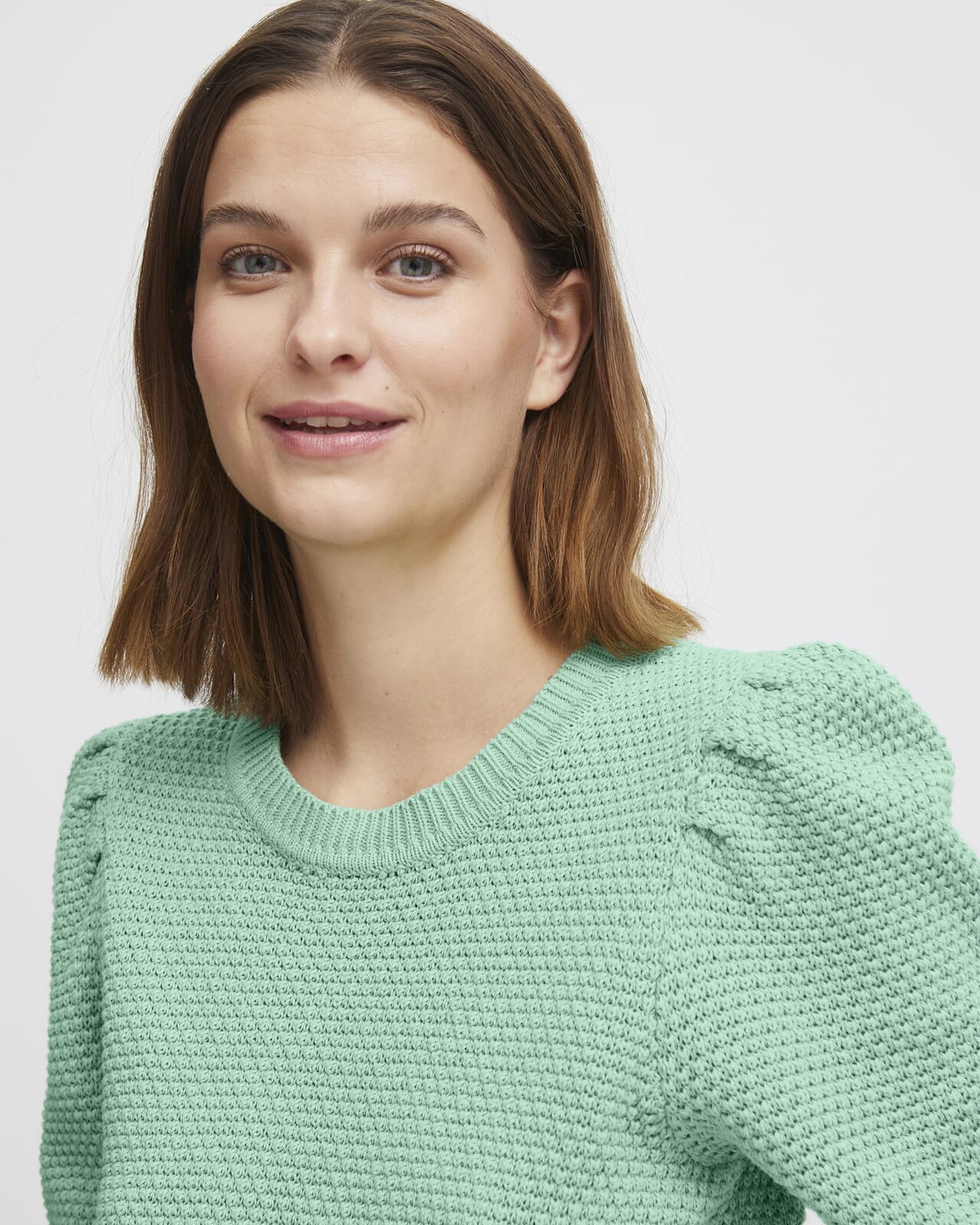 b.young Topp Mikala SS - Creme de Menthe