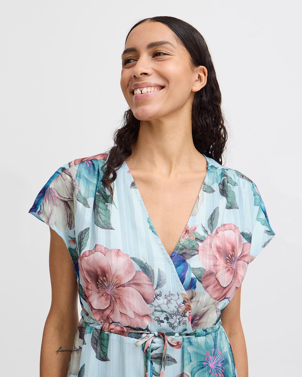 b.young Midikjole Jaquelyn - Clearwater Mix | Sommerkjoler til dame ...