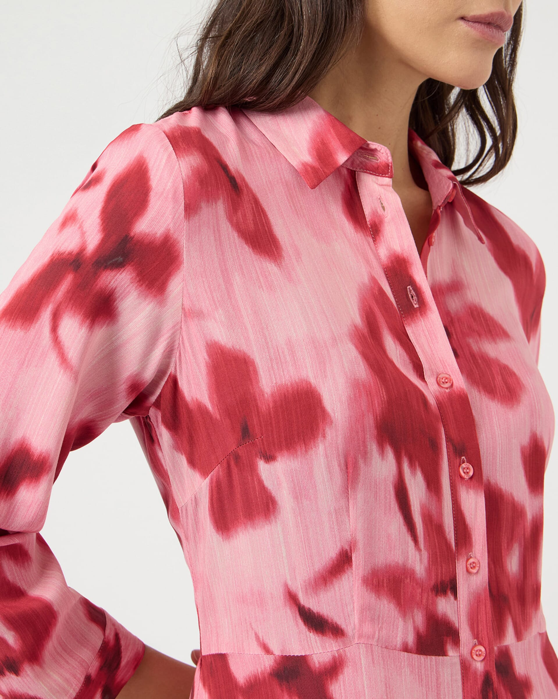 Y.A.S Maxikjole Savanna Long Shirt Dress - Moonlite Mauve/ Cammy