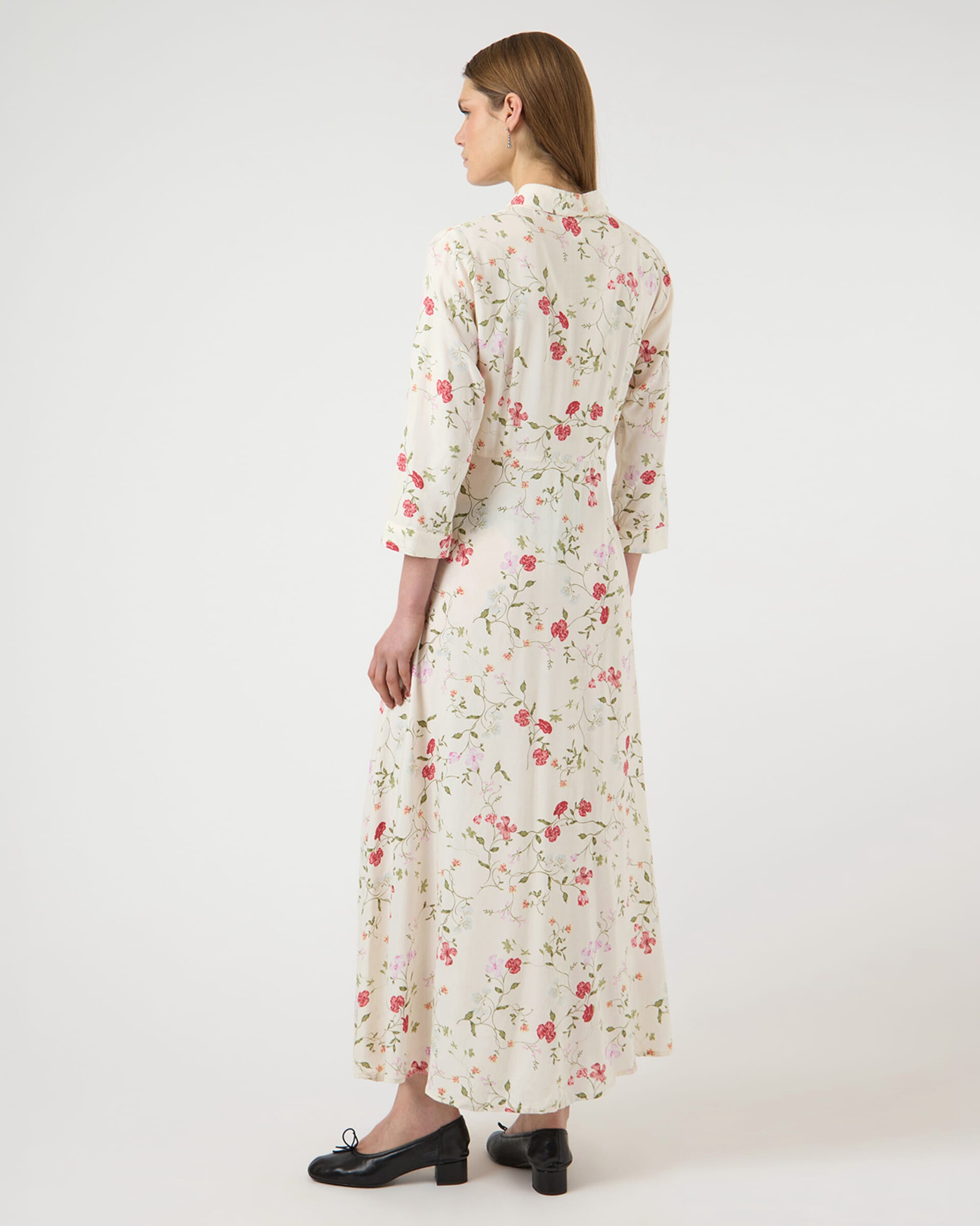 Y.A.S Maxikjole Savanna Long Shirt Dress - Pristine/ Botalia
