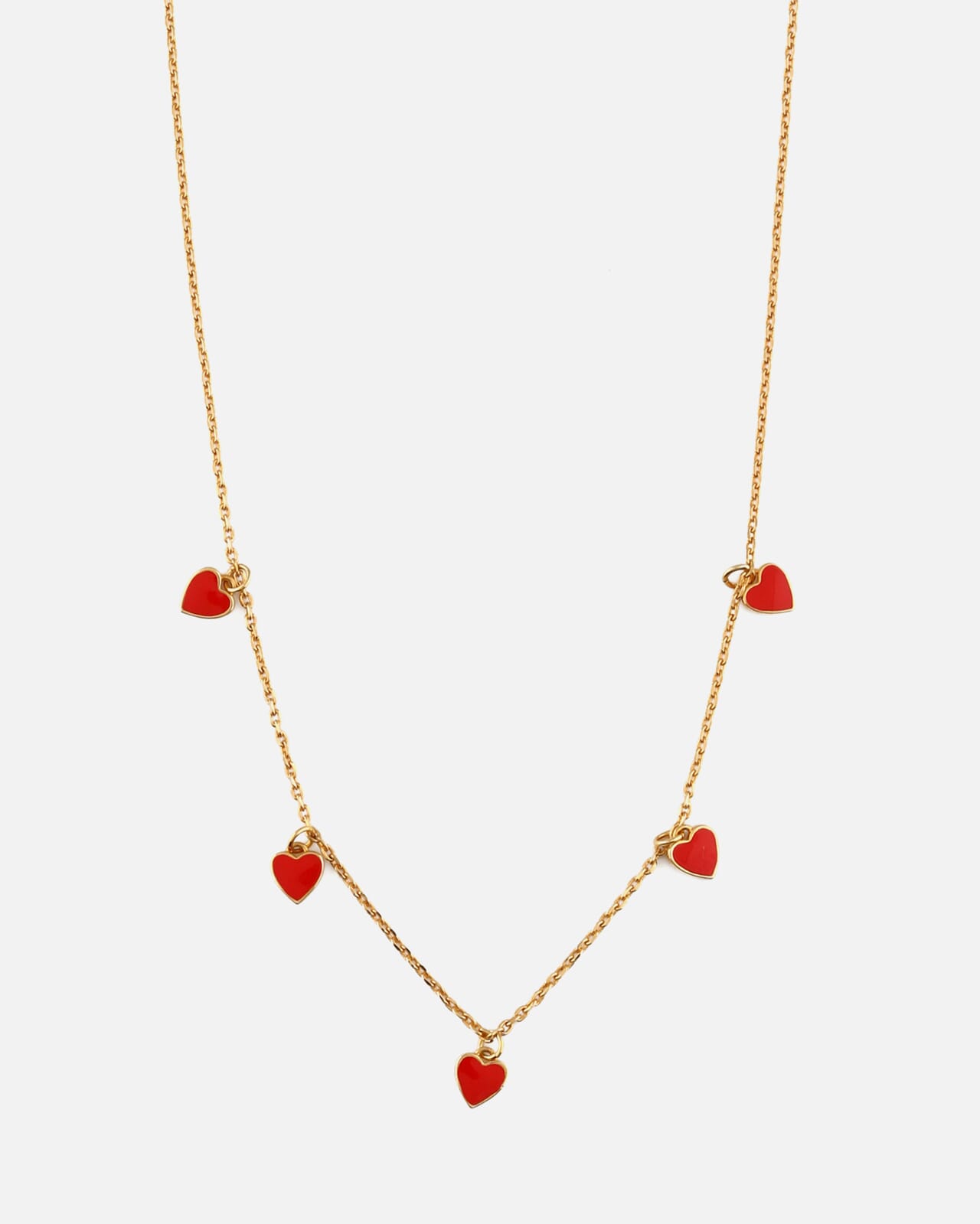 Orelia Kjede Red Enamel Heart Multi Drop - Gold - gull | Emaljerte ... Orelia Kjede Red Enamel Heart Multi Drop - Gold - gull | Emaljerte ...