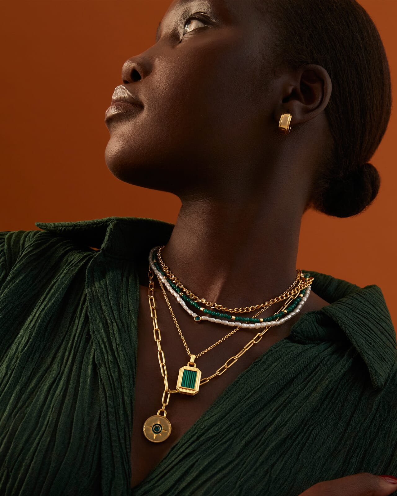Orelia Kjede Stationed Crystal Chain Necklace Made With Swarovski ...