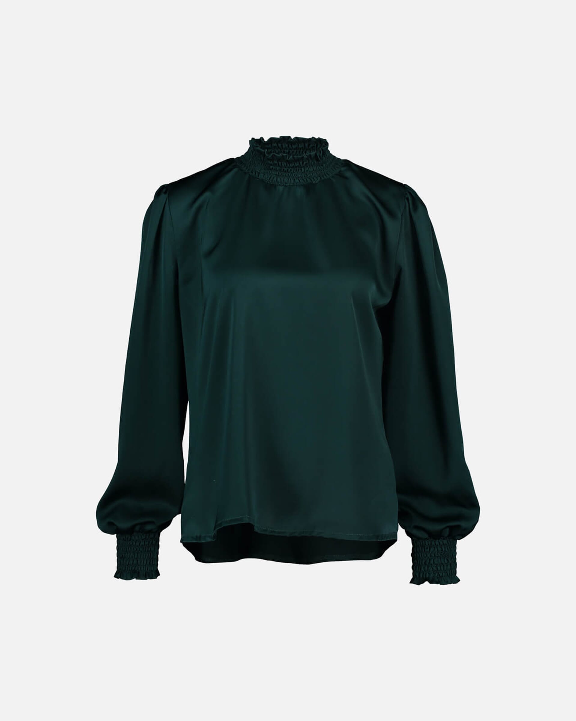 FLOYD Bluse Juliet Satin - Dark Green