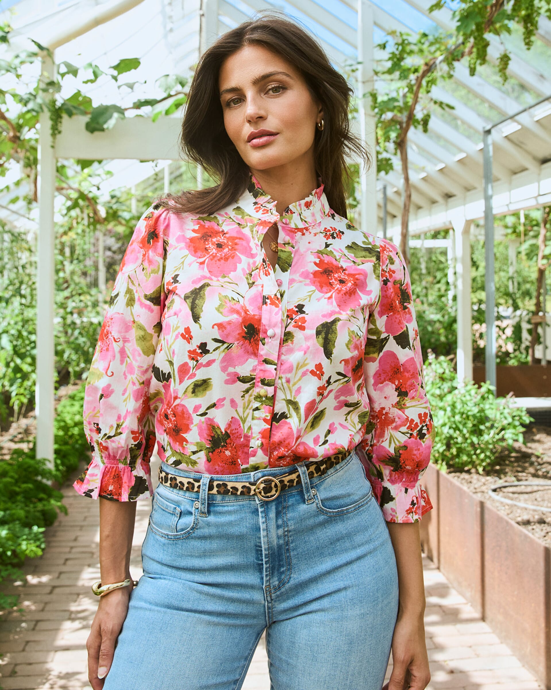 FLOYD Bluse Michelle Flory - Pink Power