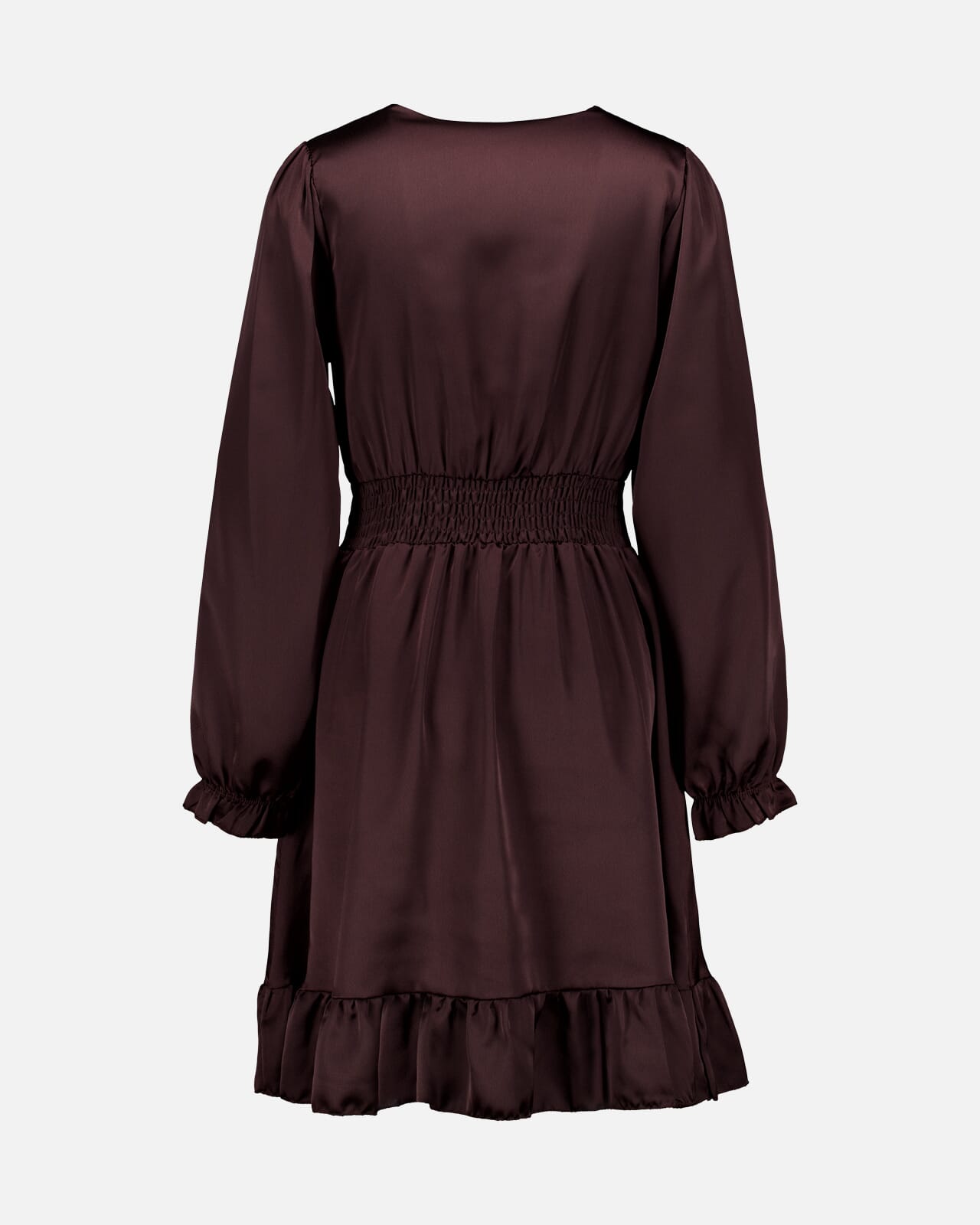 FLOYD Kjole Rine Satin - Dark Brown