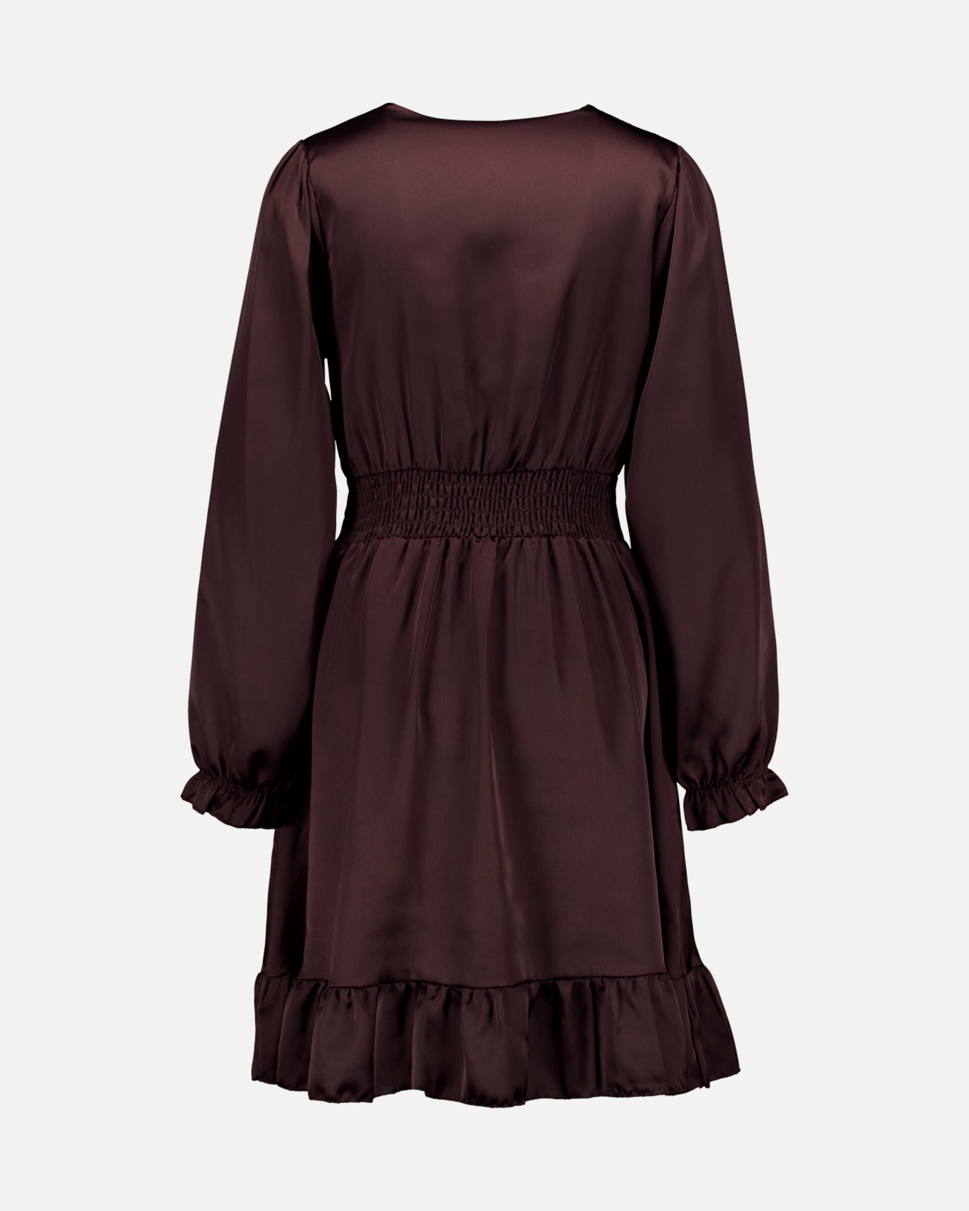 FLOYD Kjole Rine Satin - Dark Brown