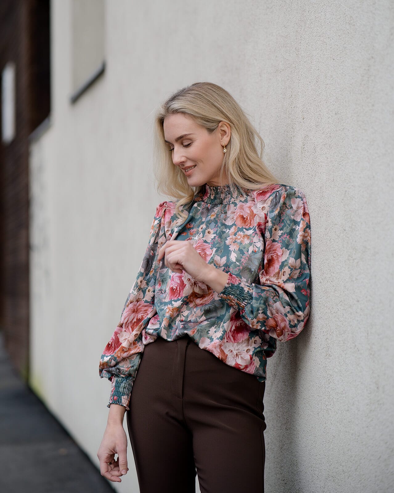 FLOYD Bluse Juliet Rosana - Jade Green