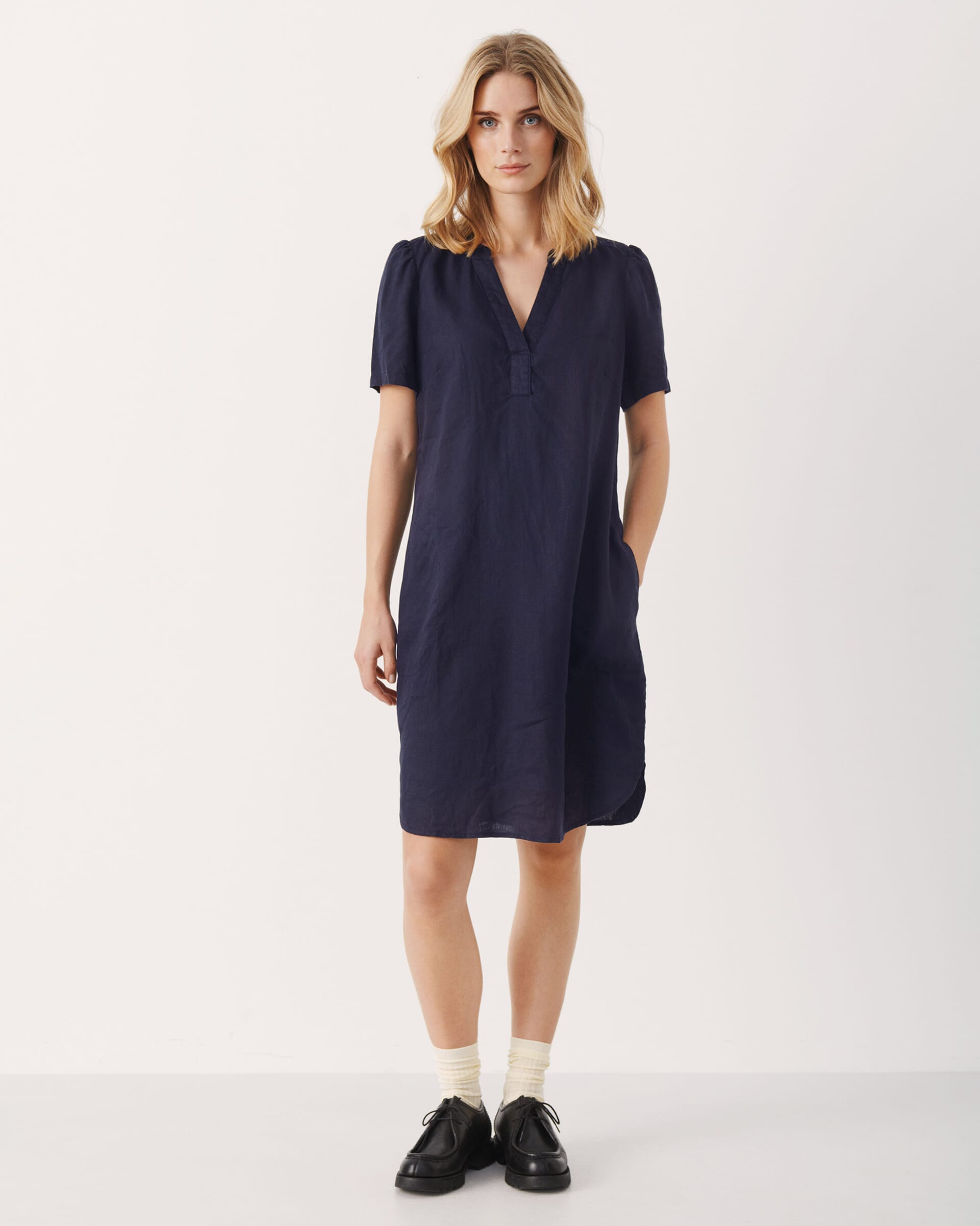 PART TWO Linkjole Aminase PW DR - Dark Navy |Hverdagskjoler i lin ...