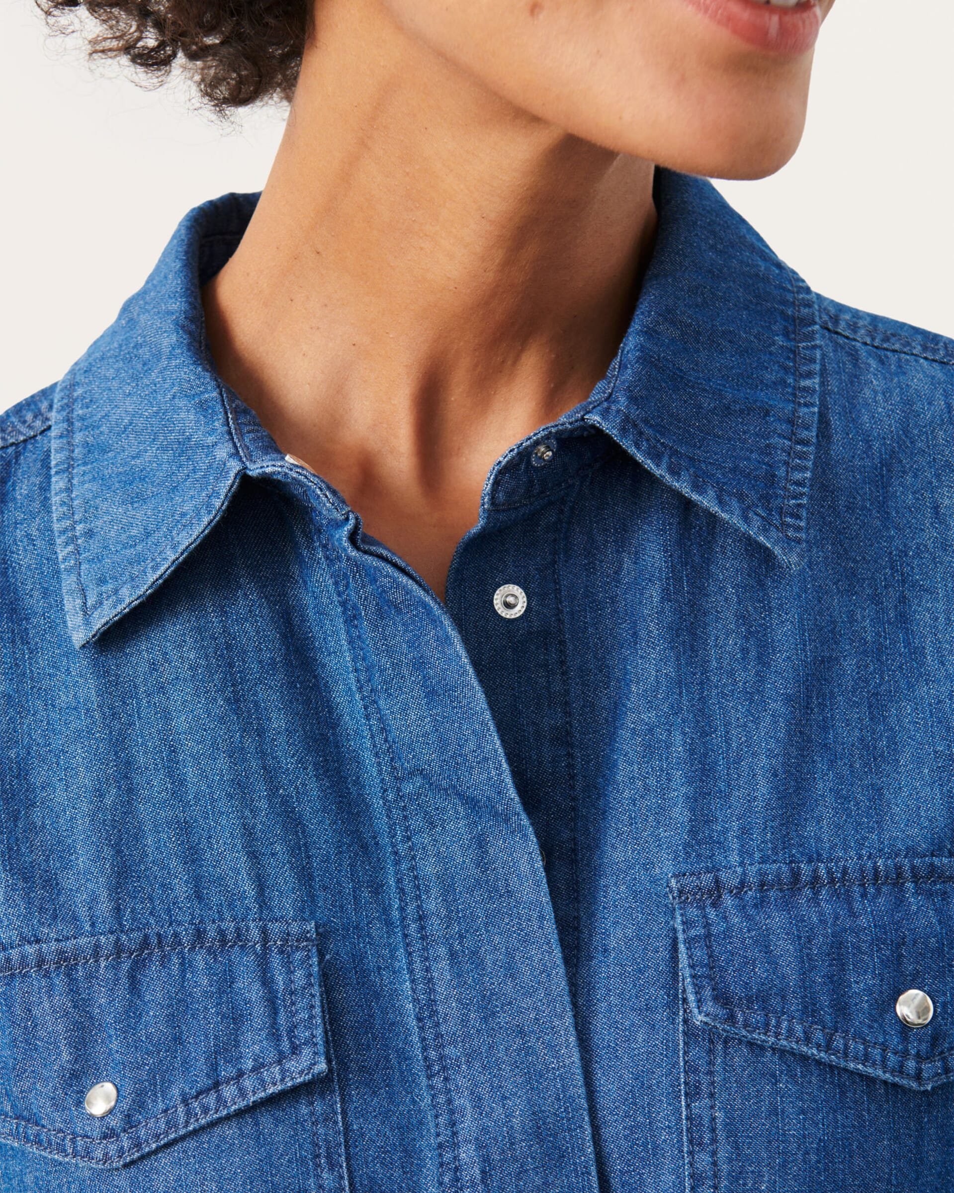 PART TWO Skjortekjole Freja PW DR Medium Blue Denim Skjortekjoler I part-two-skjortekjole-freja-pw-dr-medium-blue-denim-skjortekjoler-i