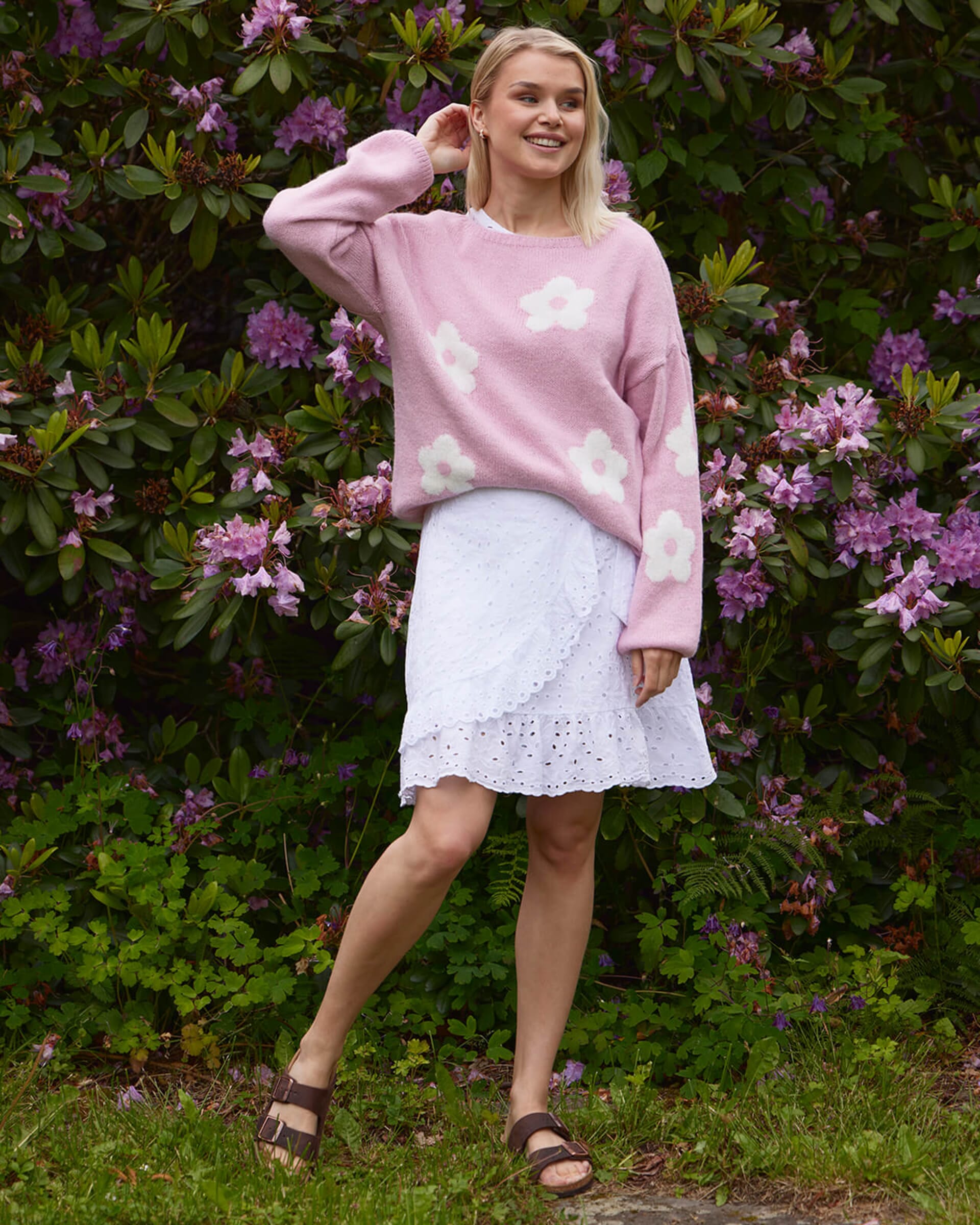 FLOYD Skjørt Yrla Brodery - White | Korte skjørt | FLOYD.no