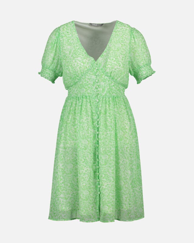 ONLY Kjole Amanda S/S - Summer Green/ Tanya flower | Korte kjoler til hverdag og fest | FLOYD.no