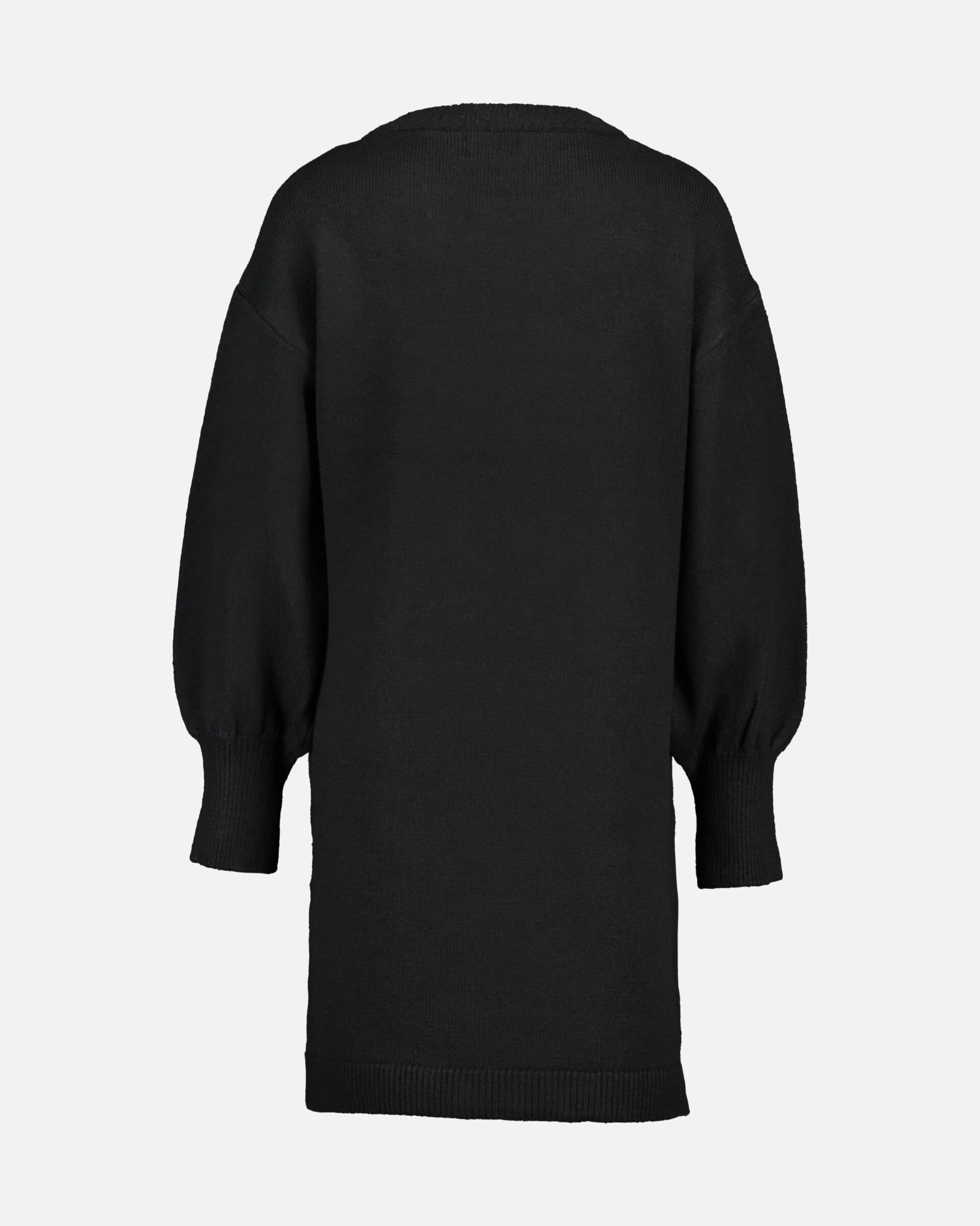 ONLY Strikkekjole Jada LS Balloon O-neck Dress Knit - Black ...
