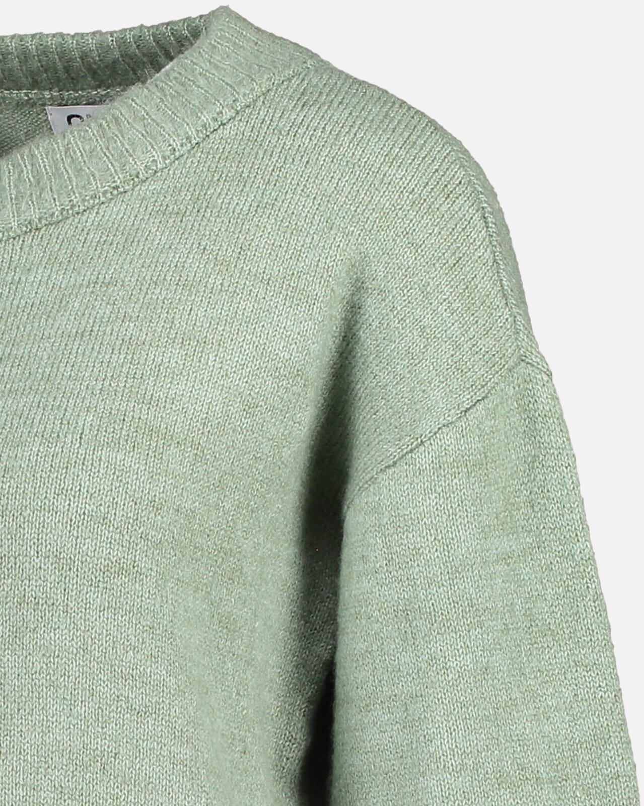 ONLY Strikkekjole Jada LS Balloon O-neck Dress Knit - Granite Green ...