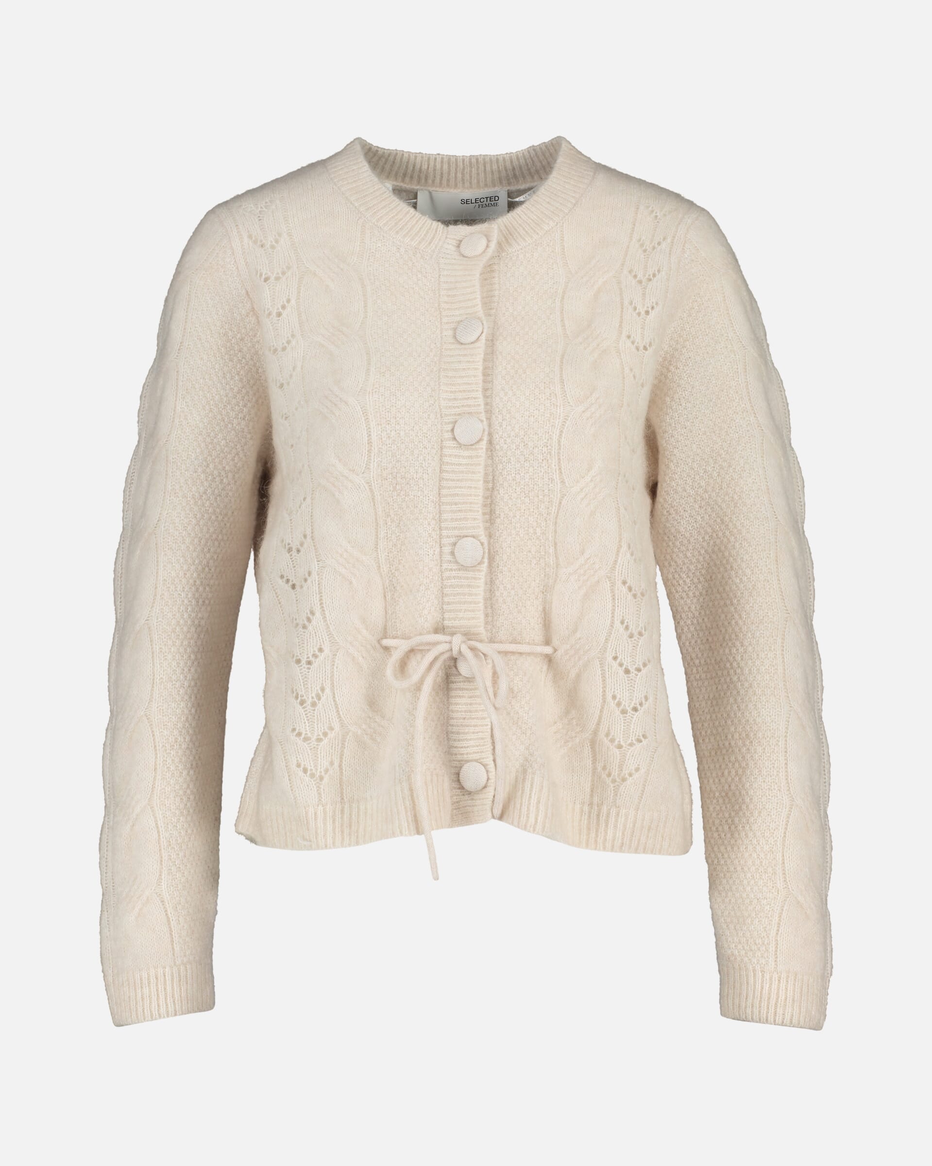 SELECTED FEMME Ullcardigan Vera LS Belt - Birch | Cardigans i ull til ...