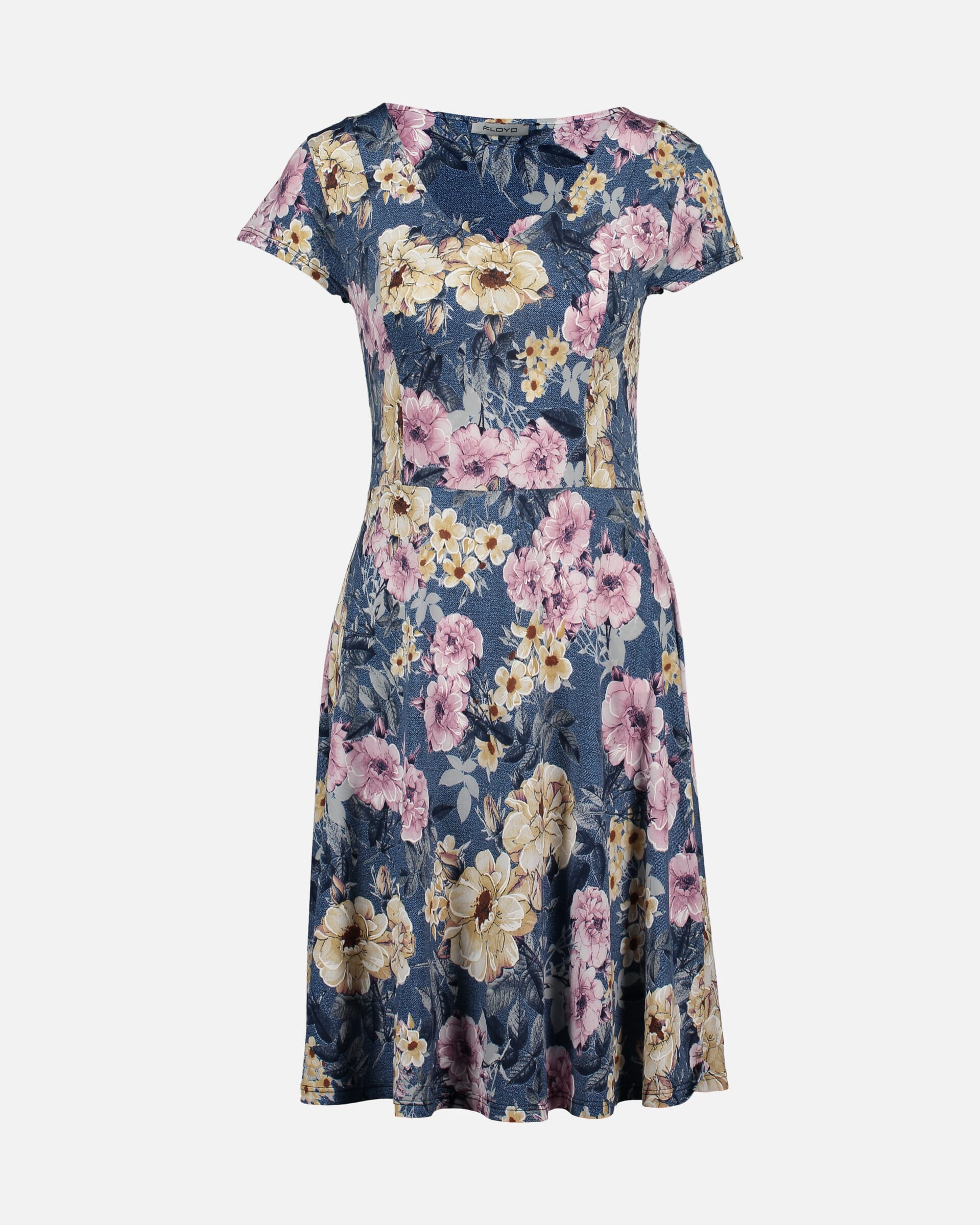 FLOYD Kjole Laetitia Rose - Jeansblue/ Pink | Hverdagskjoler | FLOYD.no