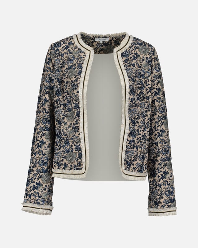 FLOYD Jakke Casandra - Blue/ Beige | Lette jakker og blazere med blomsterprint | FLOYD.no