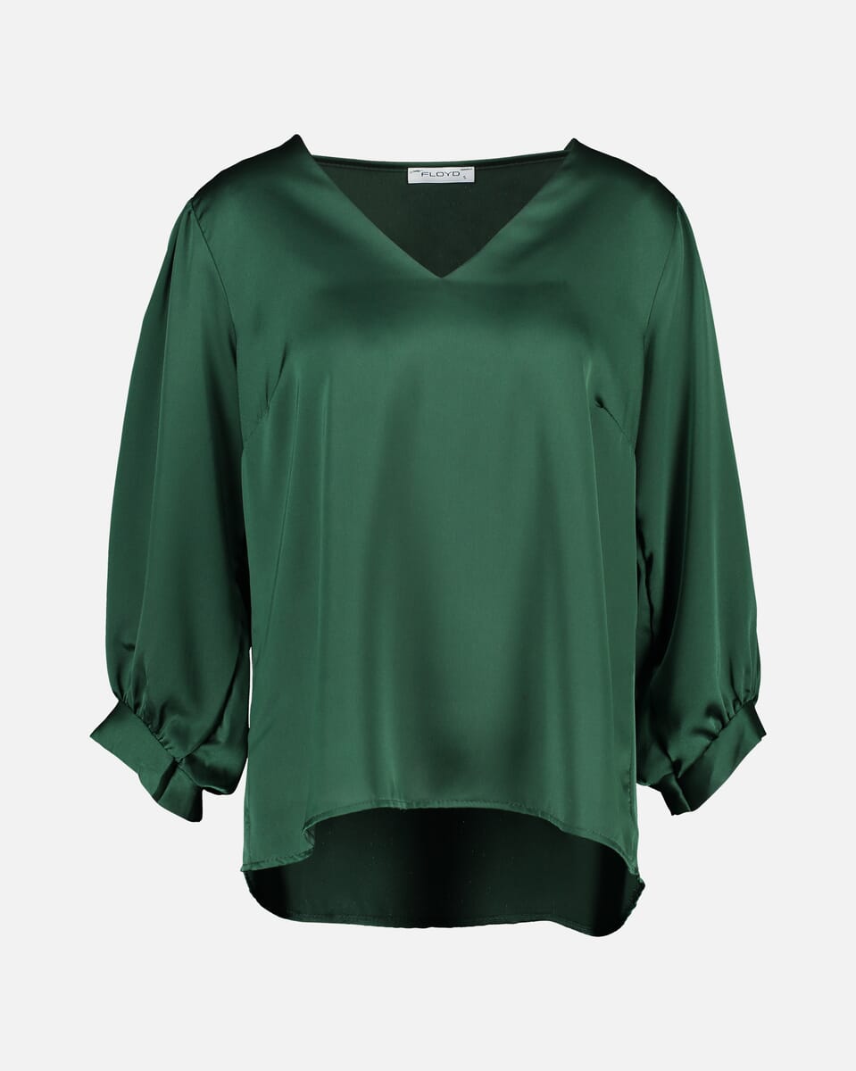 FLOYD Bluse Ling Satin - Dark Green