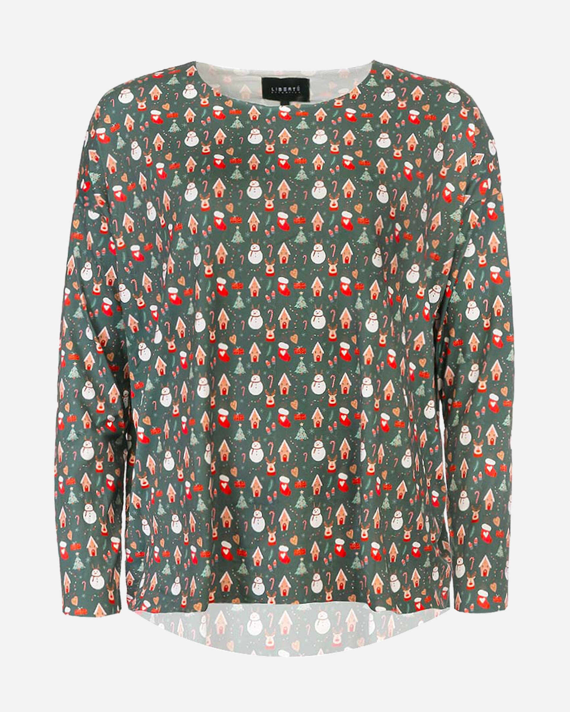 Libertè Essentiel Topp Alma LS - Christmas Time Green | Topper og ...