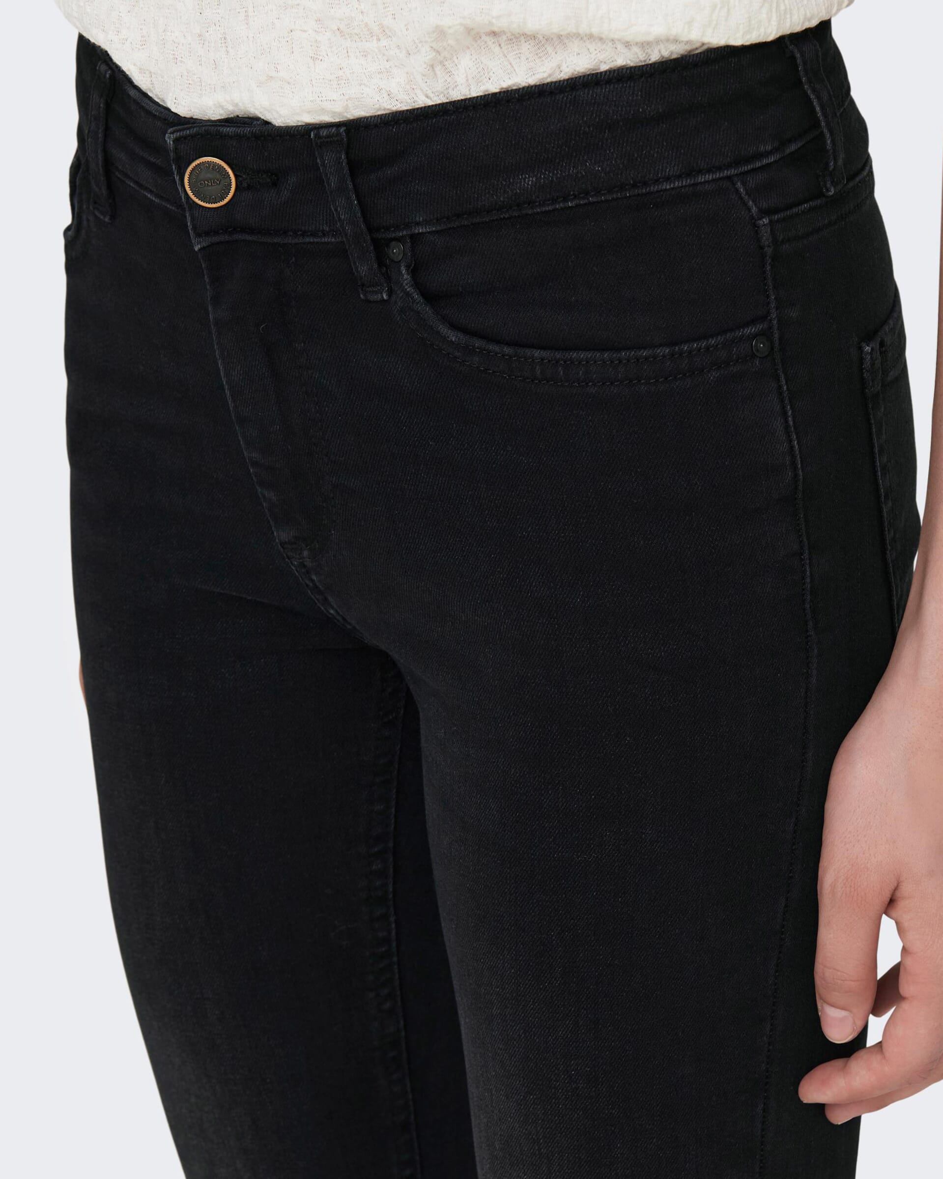 ONLY Jeans Blush Mid Flared - Washed Black | Jeans og bukser til dame ...
