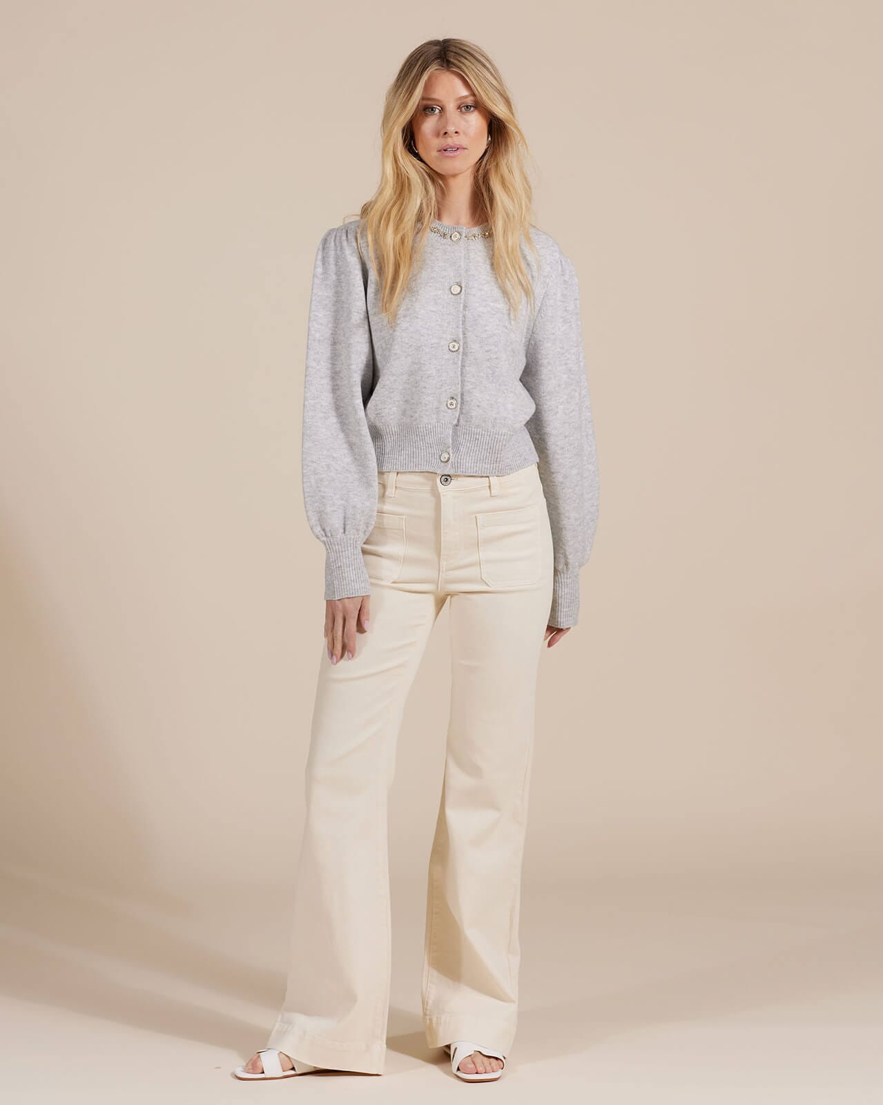 FLOYD Cardigan Sofia LS Ullmiks - Lt Grey