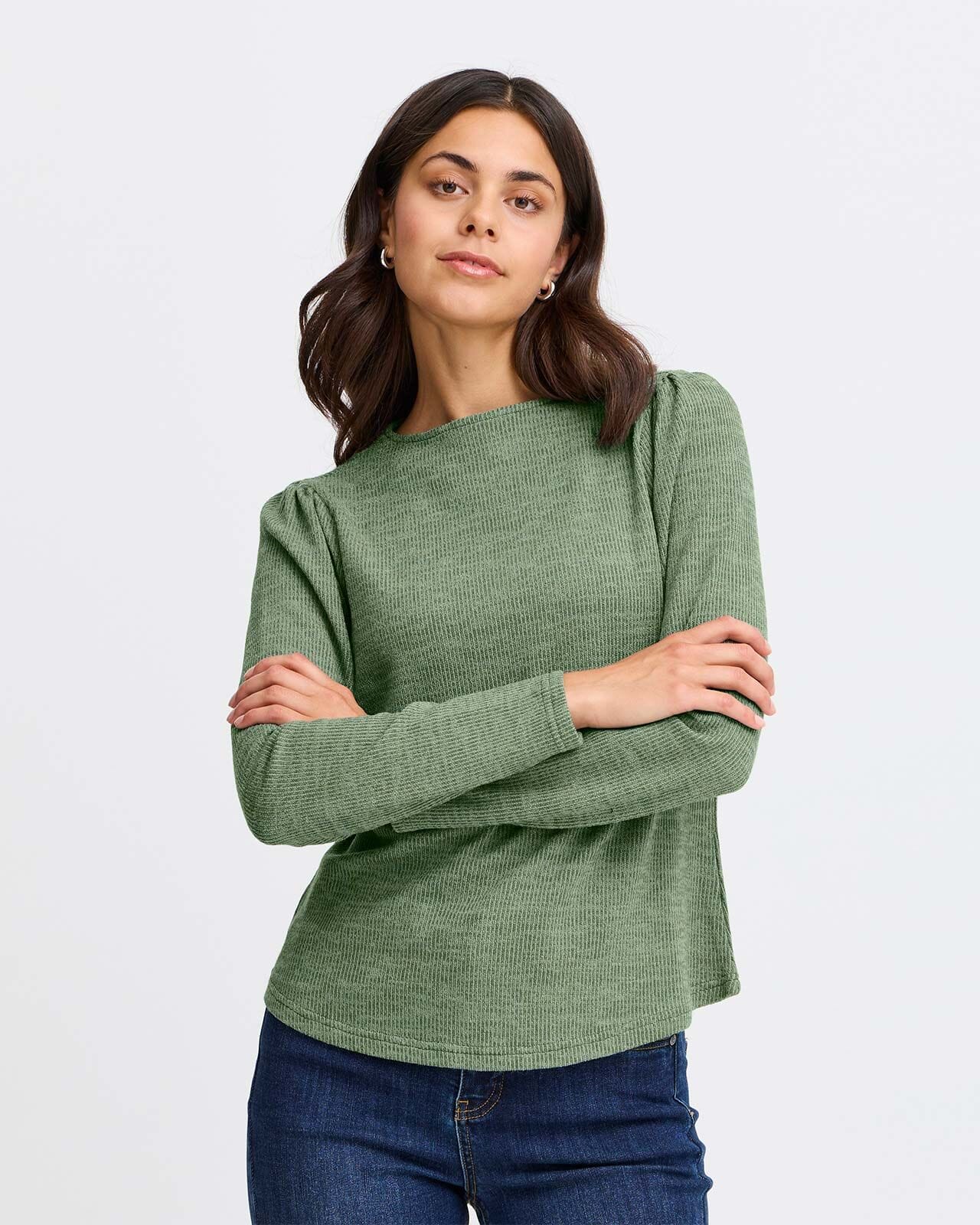 Fransa Genser Anabel TEE1 - Laurel Wreath/ Melange | Myke og tynne ...