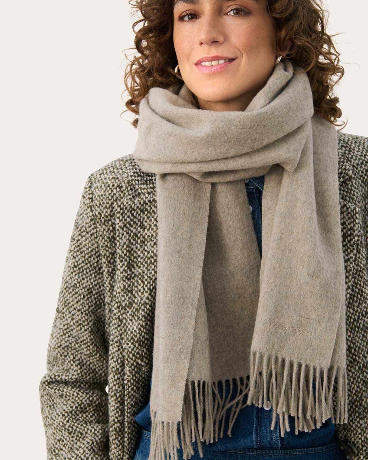 Part Two Skjerf Kitha Ull - Light Beige Melange | Skjerf | FLOYD.no