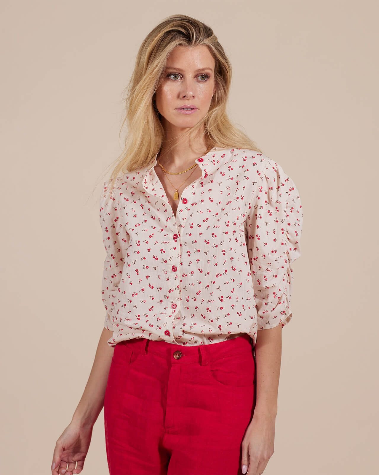 FLOYD Donna Bloom - Beige/ Red