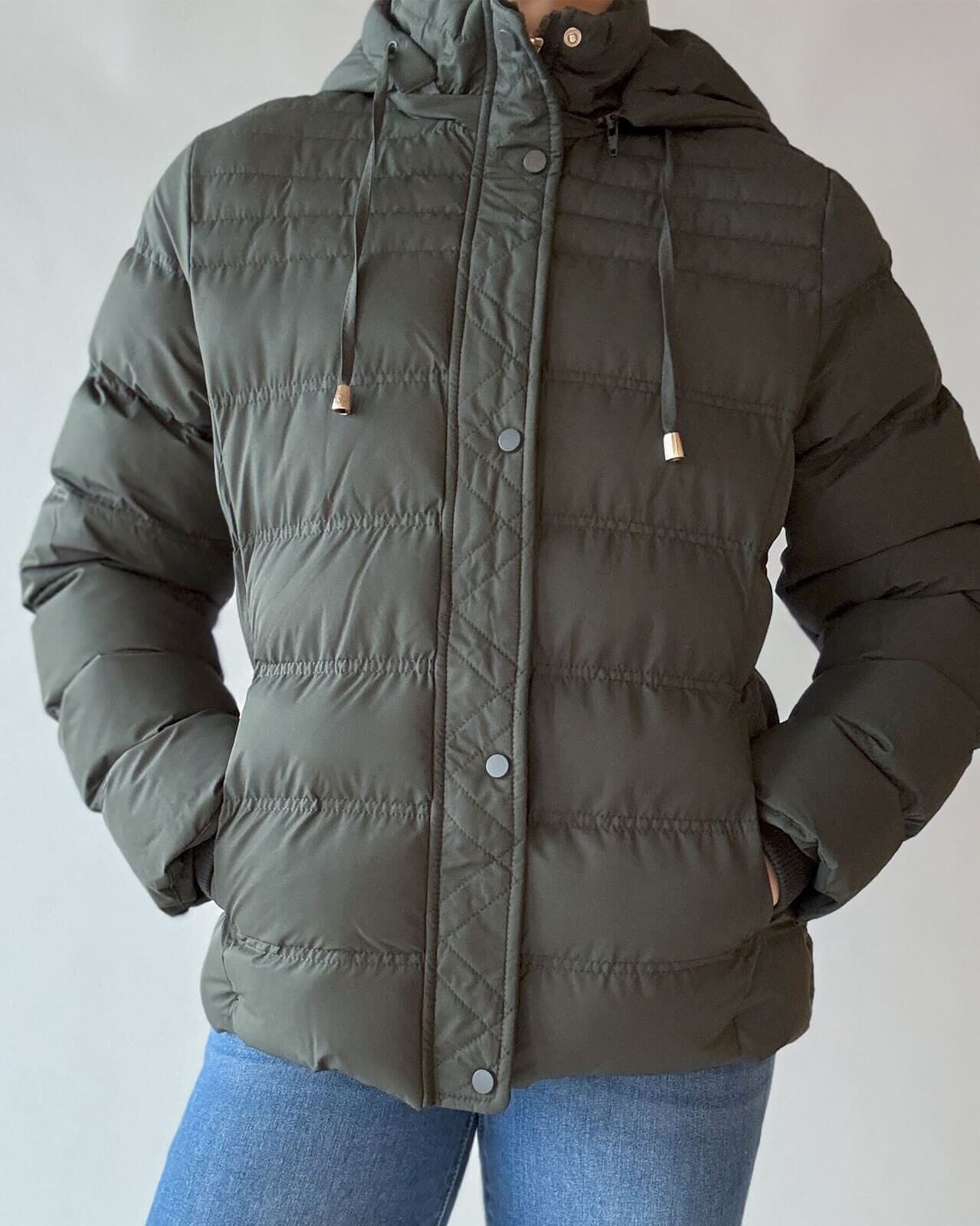 FLOYD Boblejakke Jannicke Short - Army Green