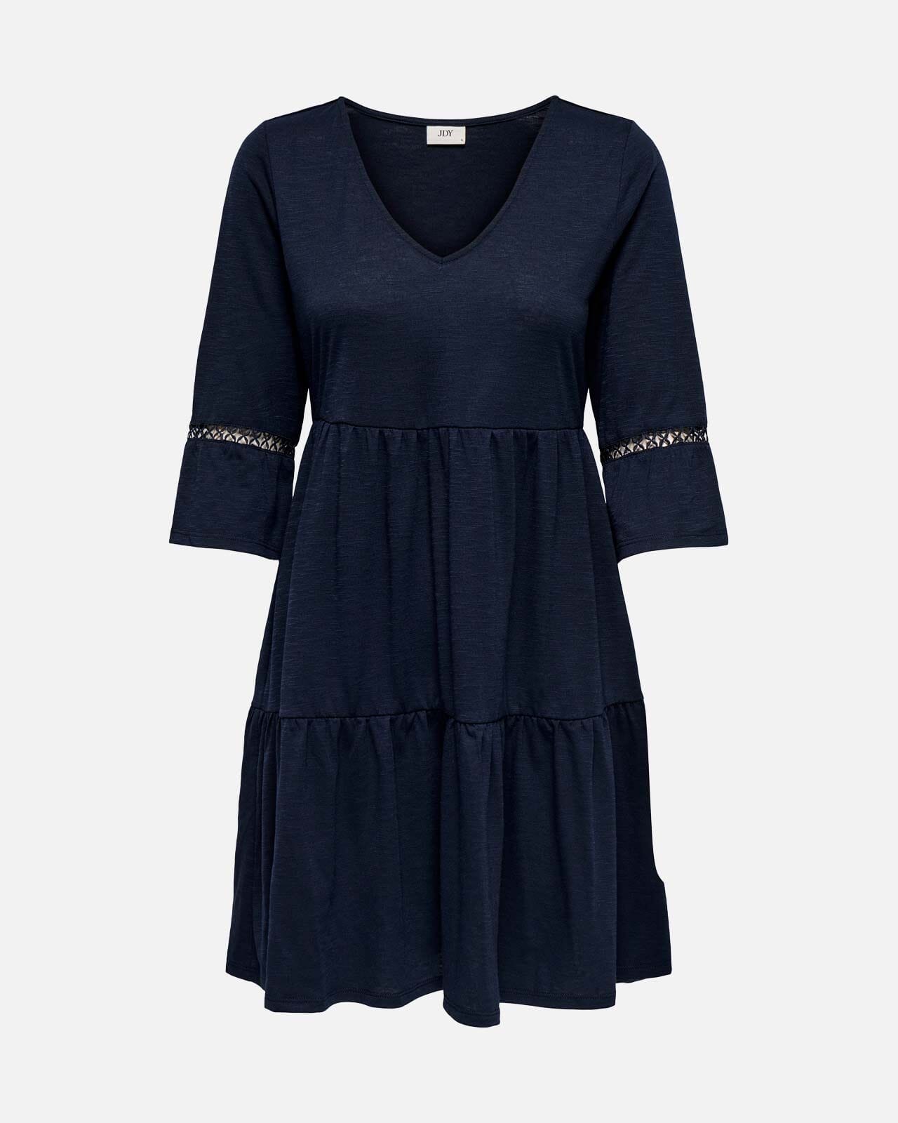 JDY Kjole Dora Dodo 3/4 Short Lace - Sky Captain